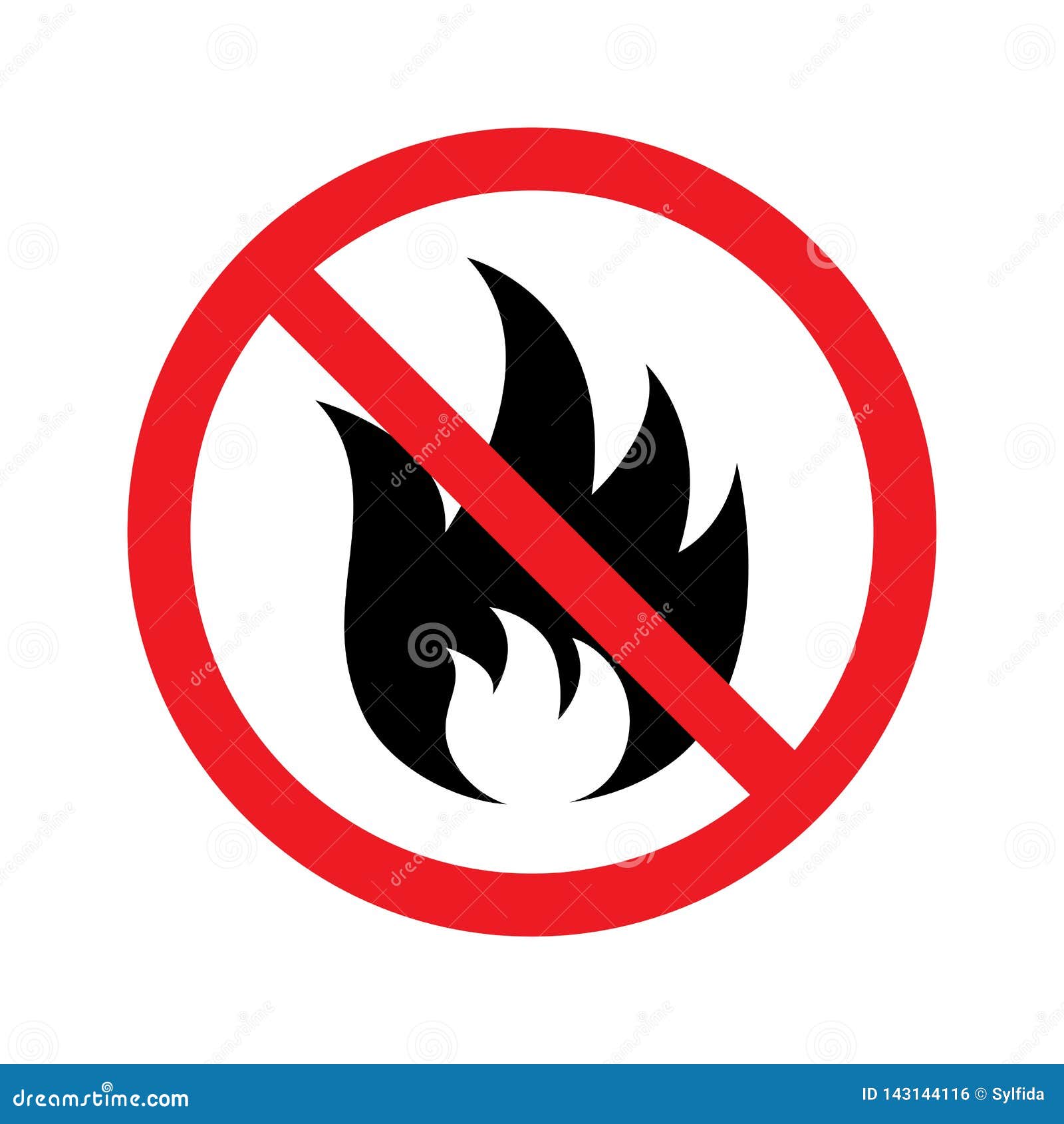 No Fire Sign Icon. Vector Illustration Stock Illustration ...