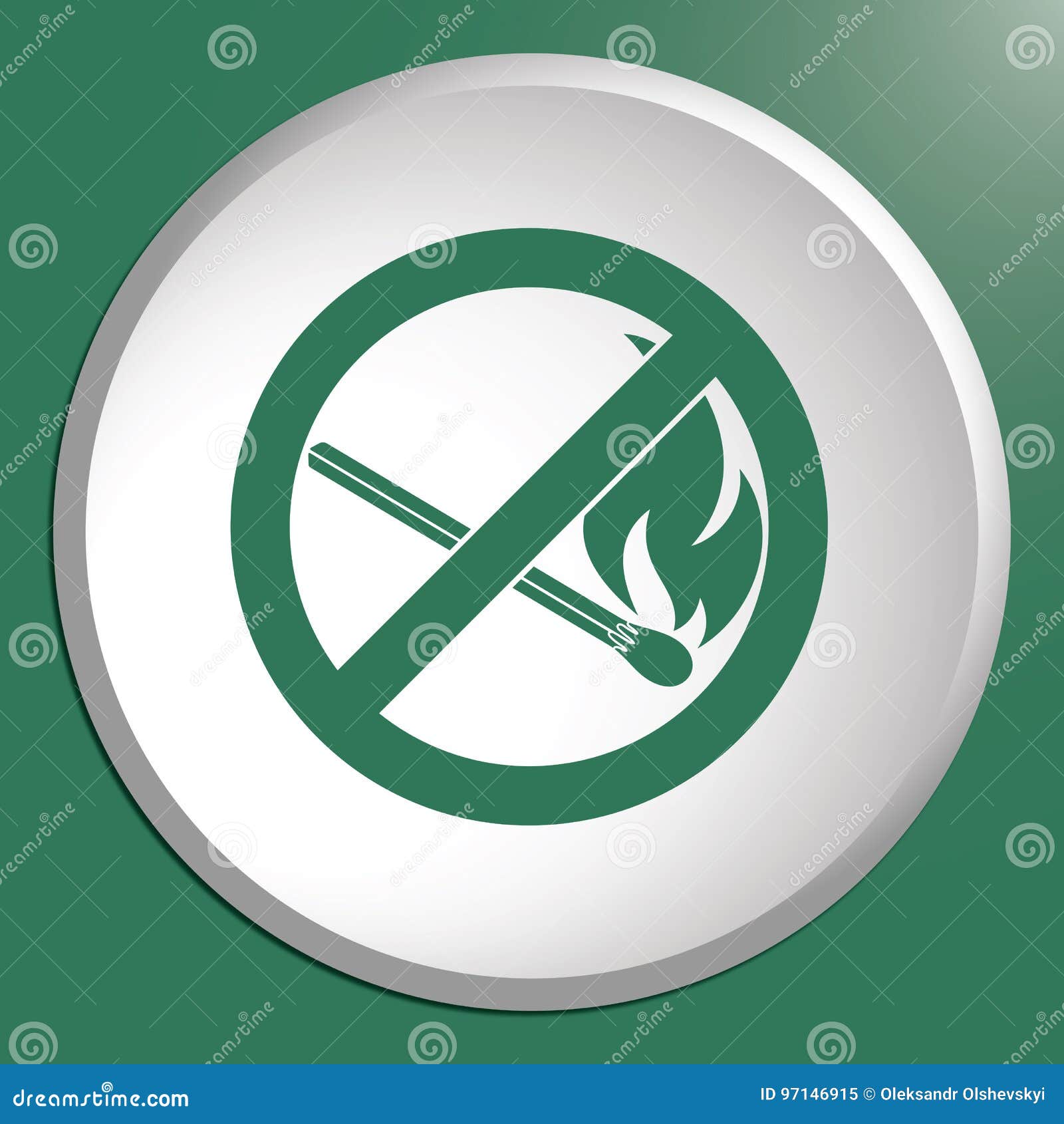 No Fire Sign. Prohibition Open Flame Symbol Stock Vector - Illustration ...