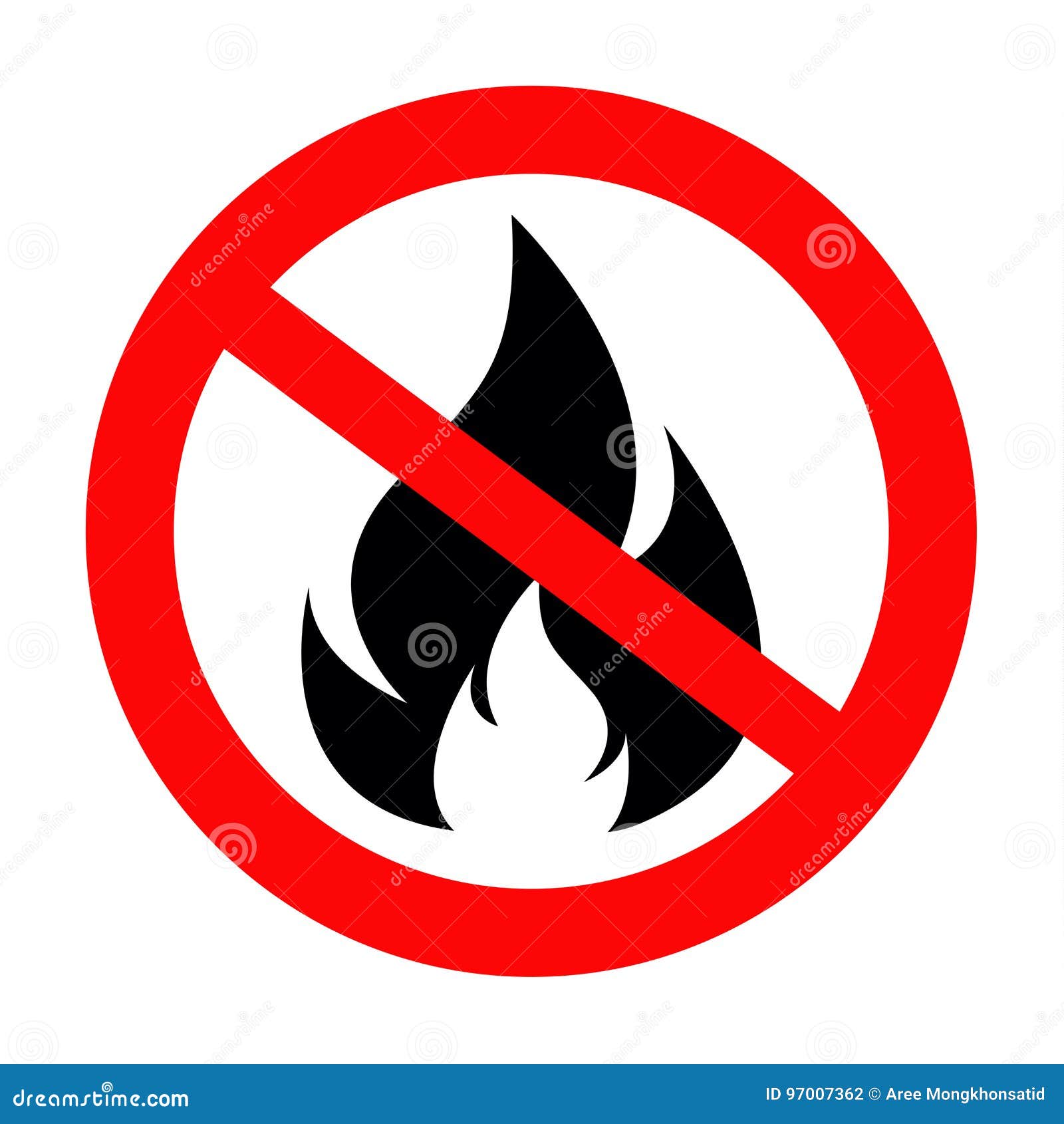 No fire sing icon stock illustration. Illustration of dangerous - 97007362