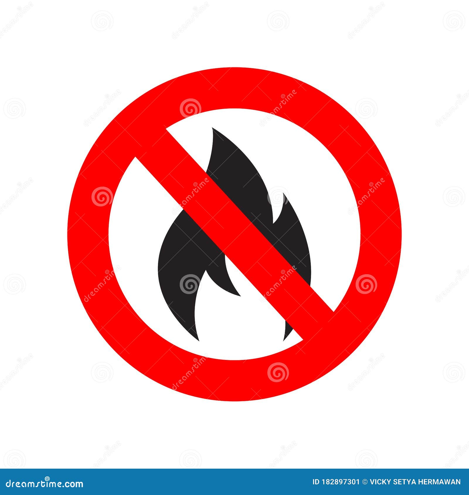 No Fire Vector Sign Icon Symbol. No Open Flame Sign. No Open Flame Sign ...