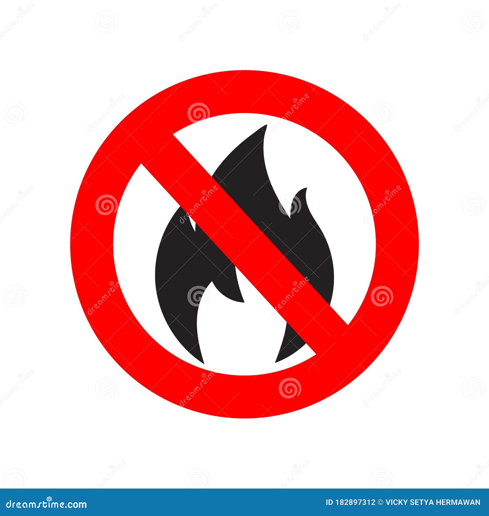 No Fire Vector Sign Icon Symbol. No Open Flame Sign. No Open Flame Sign ...
