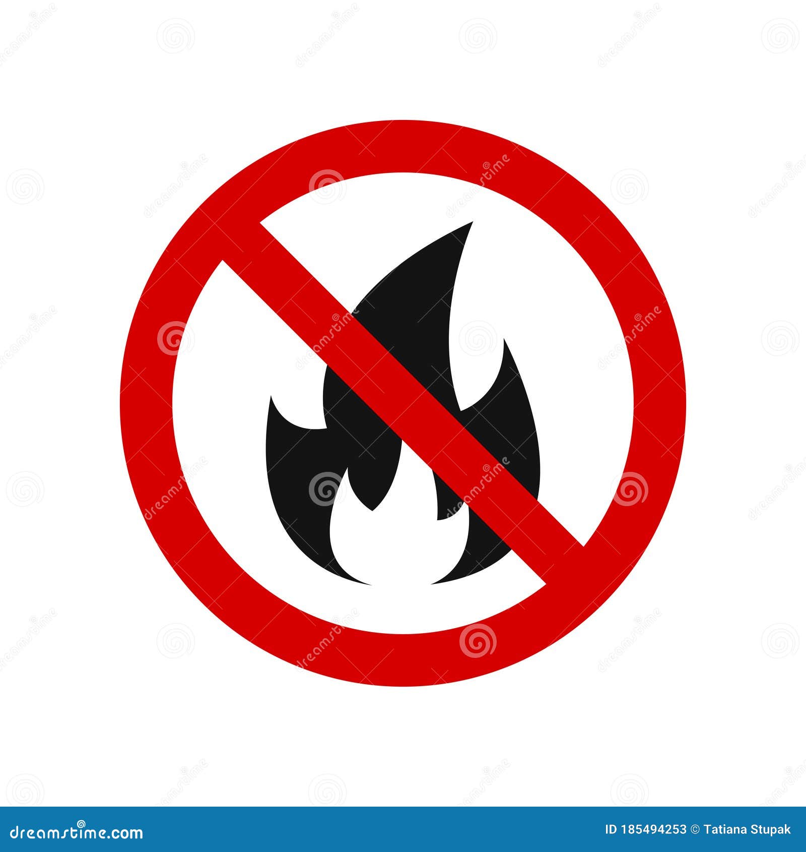 No Fire Vector Sign. SImple Illustration Stock Vector - Illustration of ...