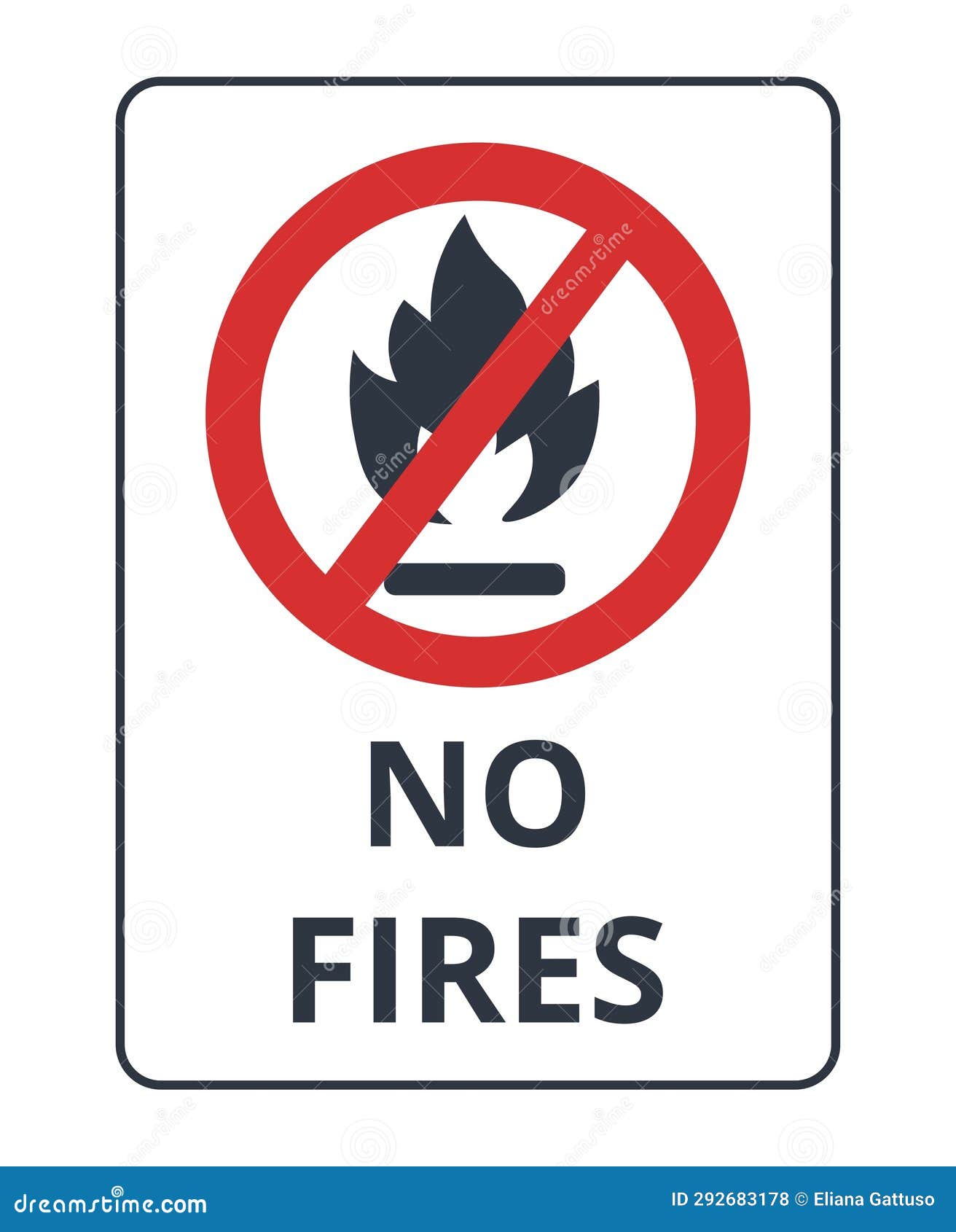 No Fires Symbol stock vector. Illustration of safety - 292683178