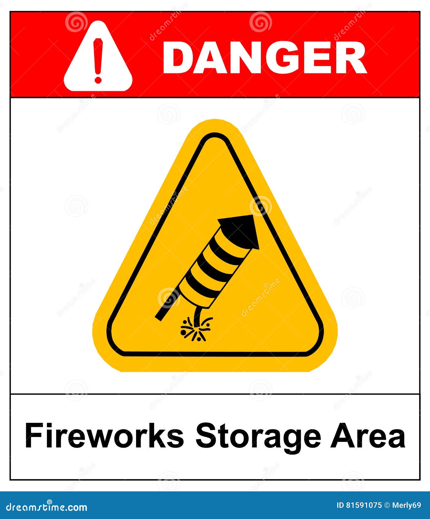 No Fireworks Vector Warning Icon Stock Vector - Illustration of ...