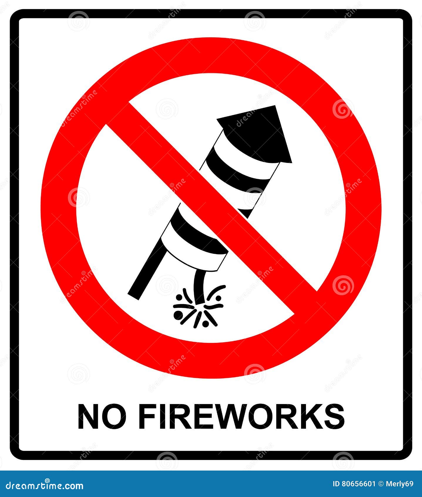 No Fireworks Vector Warning Icon Stock Vector - Illustration of ...