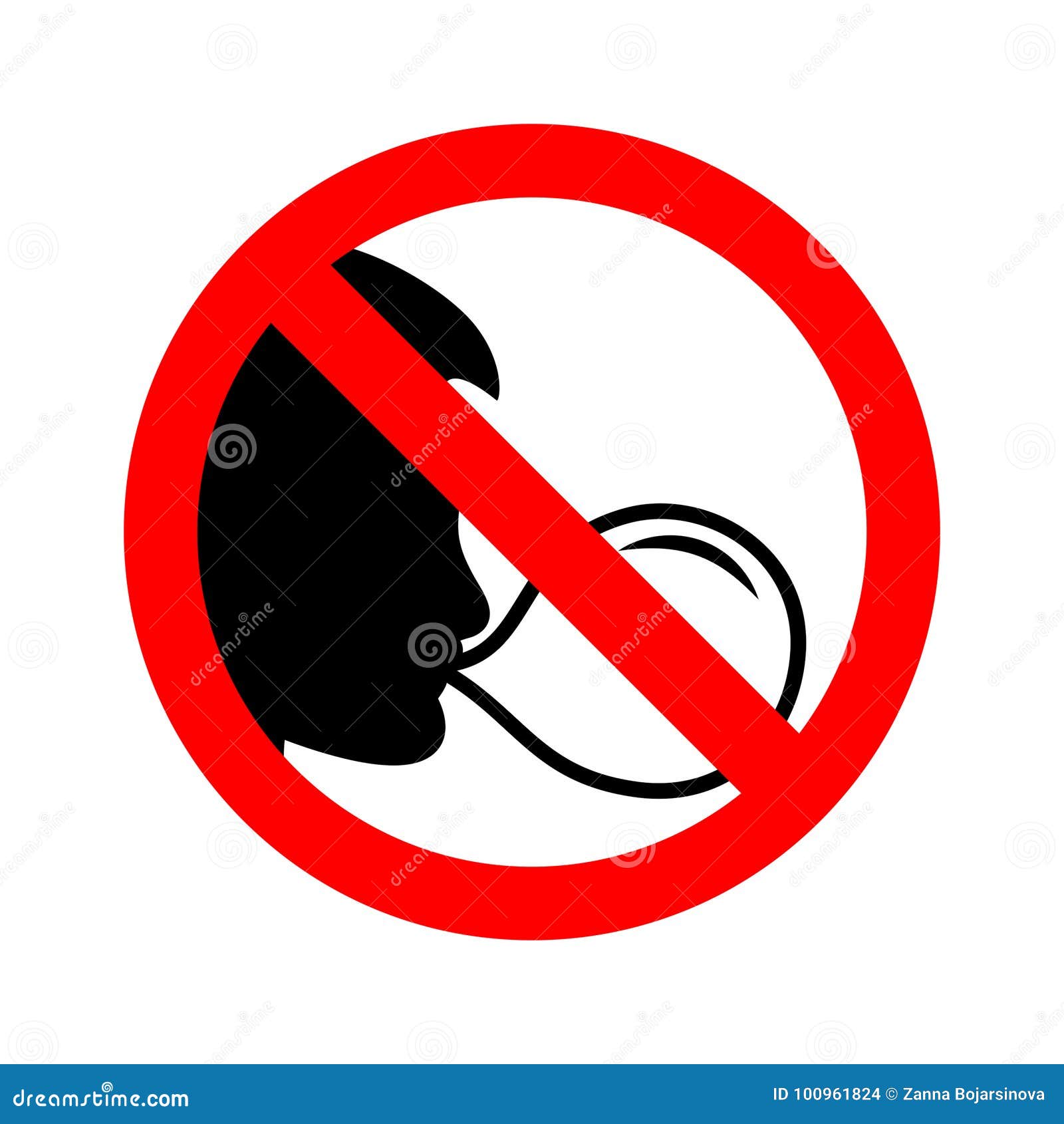 No firme ningún chicle ilustración del vector. Ilustración de zona ...