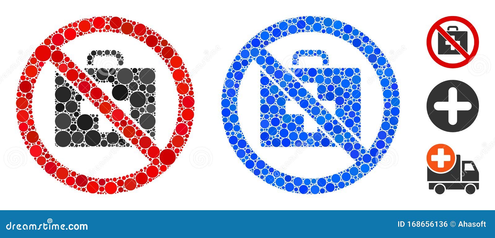 No First-Aid Mosaic Icon of Round Dots Stock Vector - Illustration of ...