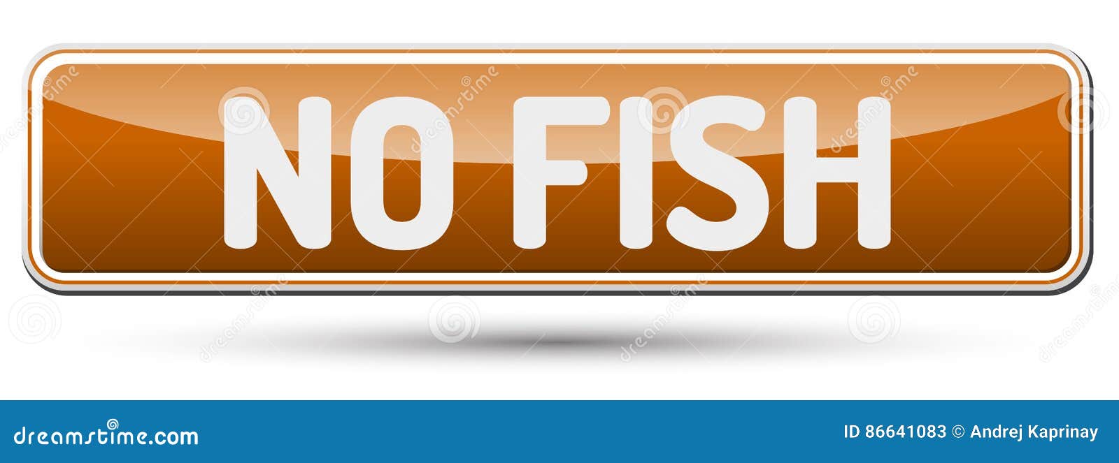 No Fish - Abstract Beautiful Button with Text. Stock Vector ...