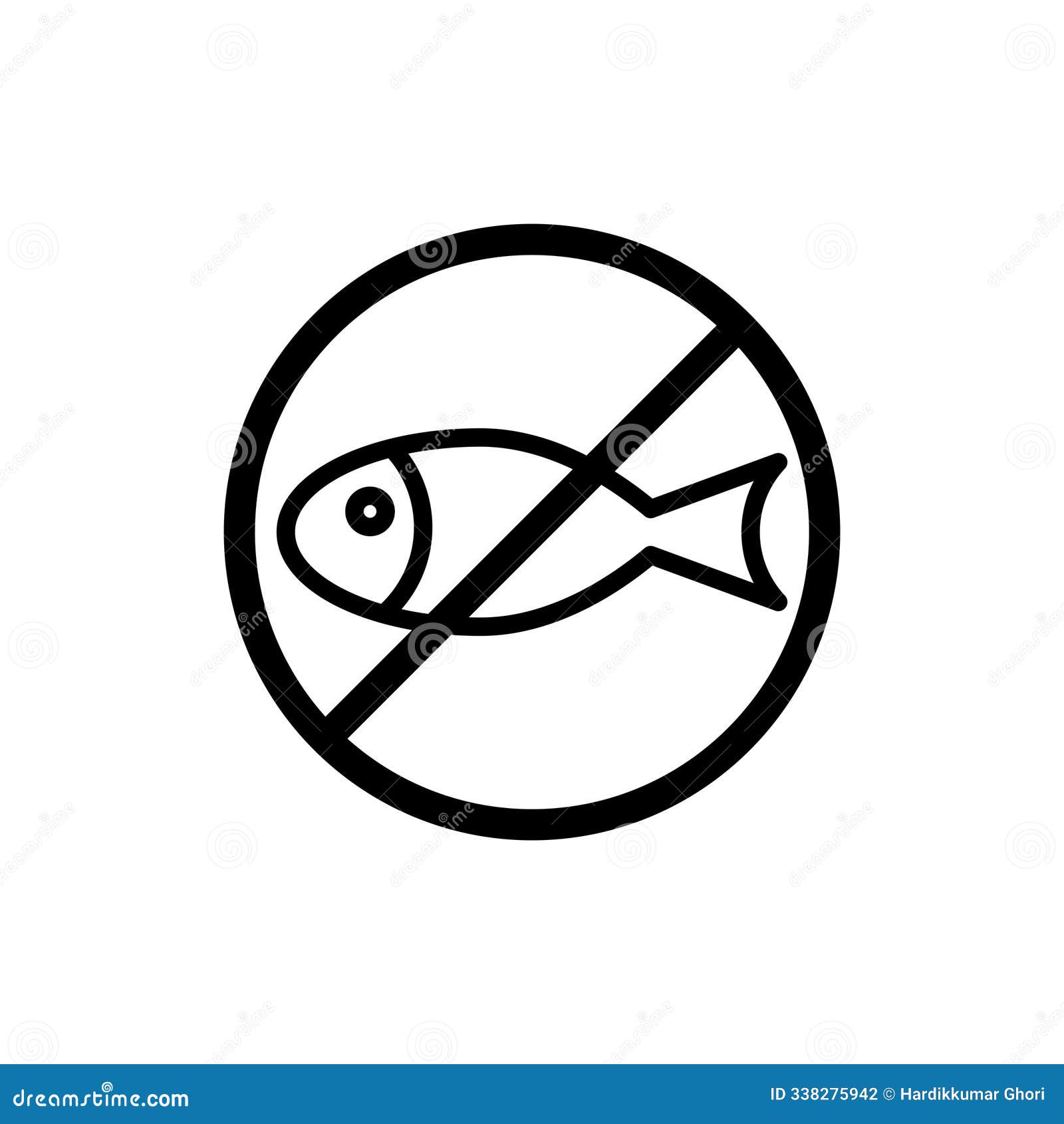 No fish icon stock vector. Illustration of abstract - 338275942