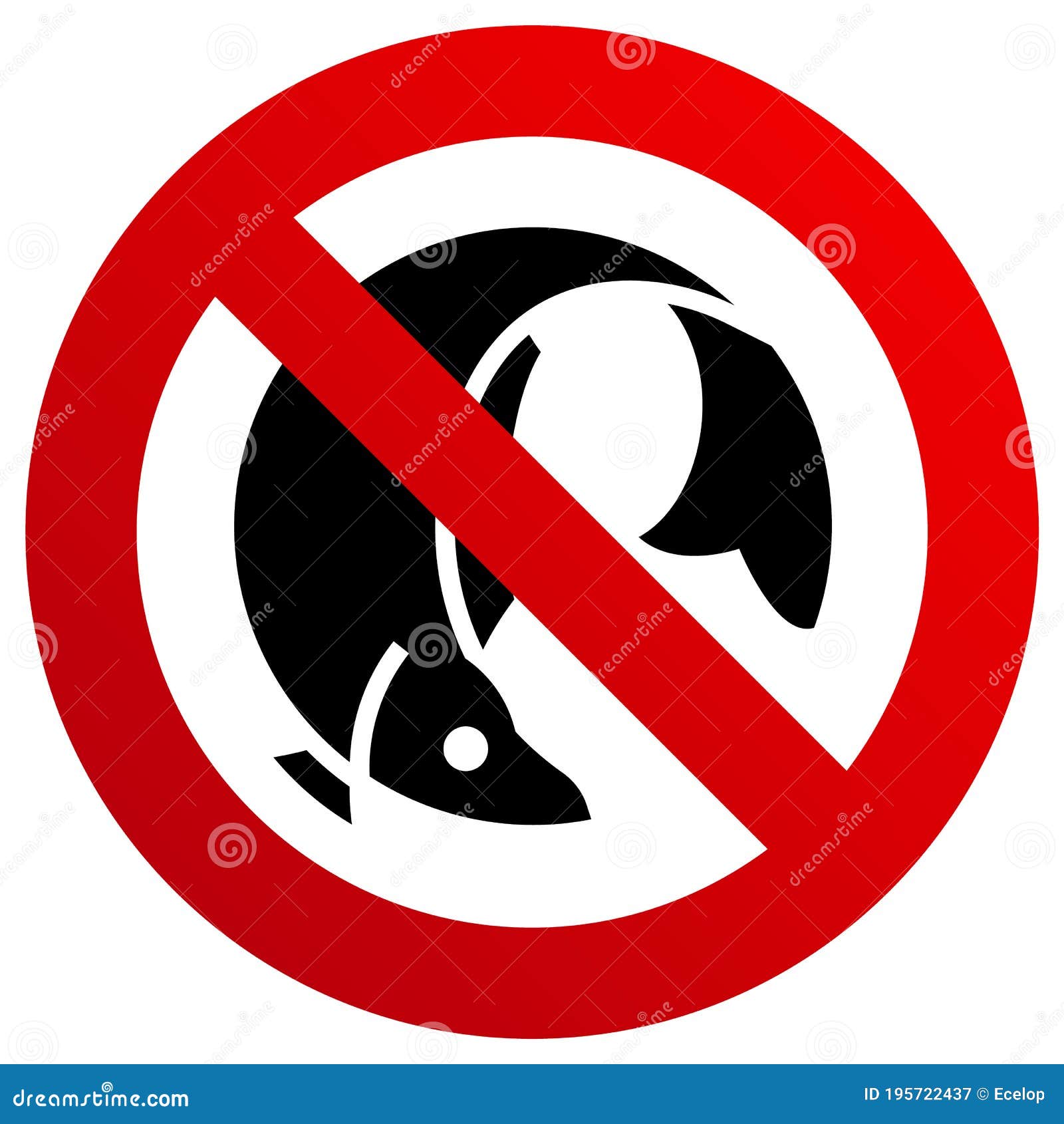 No Fishing Forbidden Sign, Modern Round Sticker Stock Vector ... No Fishing Forbidden Sign, Modern Round Sticker Stock Vector ...