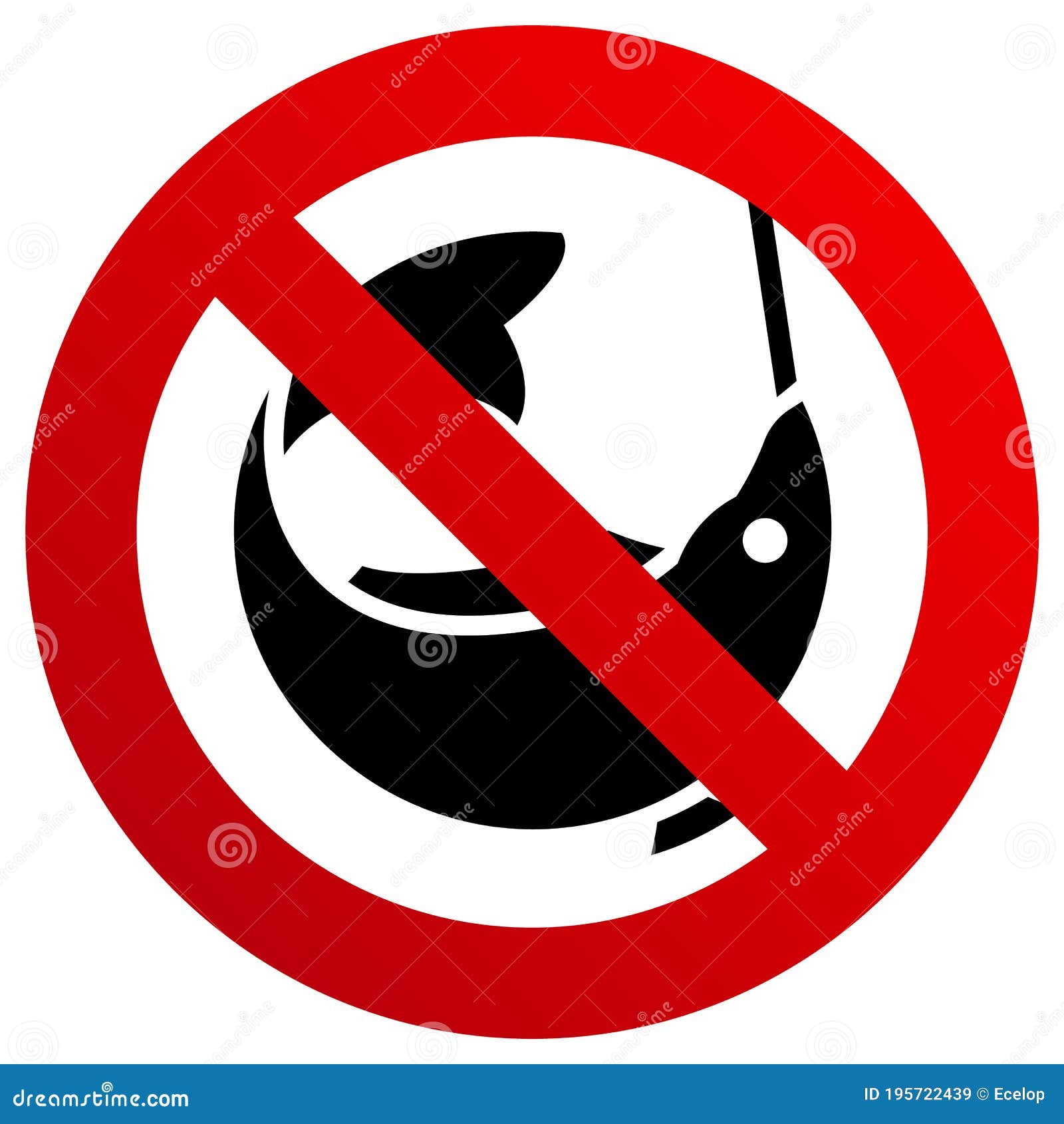 No Fishing Forbidden Sign, Modern Round Sticker, Vector Illustration ... No Fishing Forbidden Sign, Modern Round Sticker, Vector Illustration ...