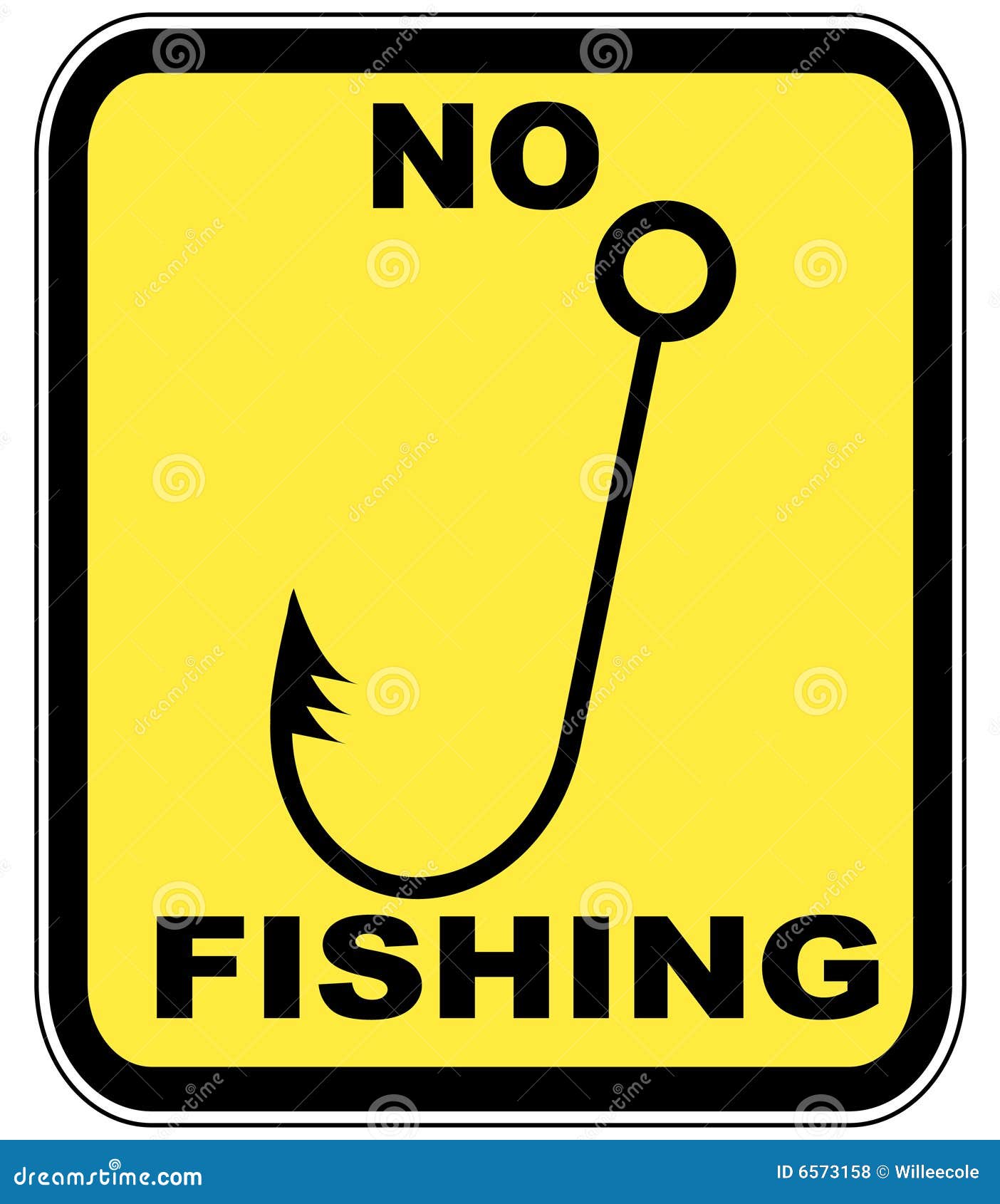 No fishing sign stock vector. Illustration of catch, angling - 6573158