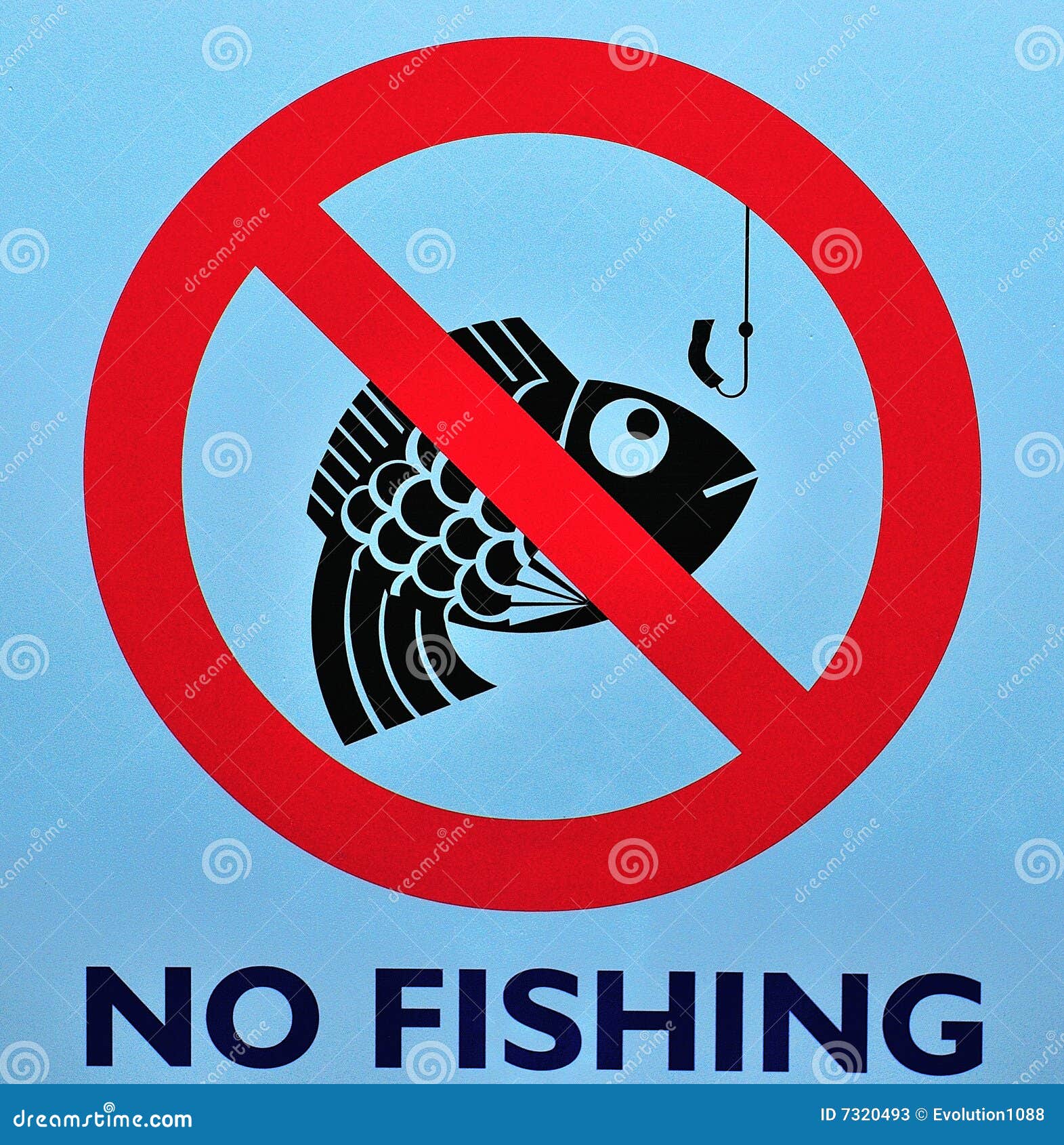 No Fishing Sign stock image. Image of hook, fishing, comical - 7320493