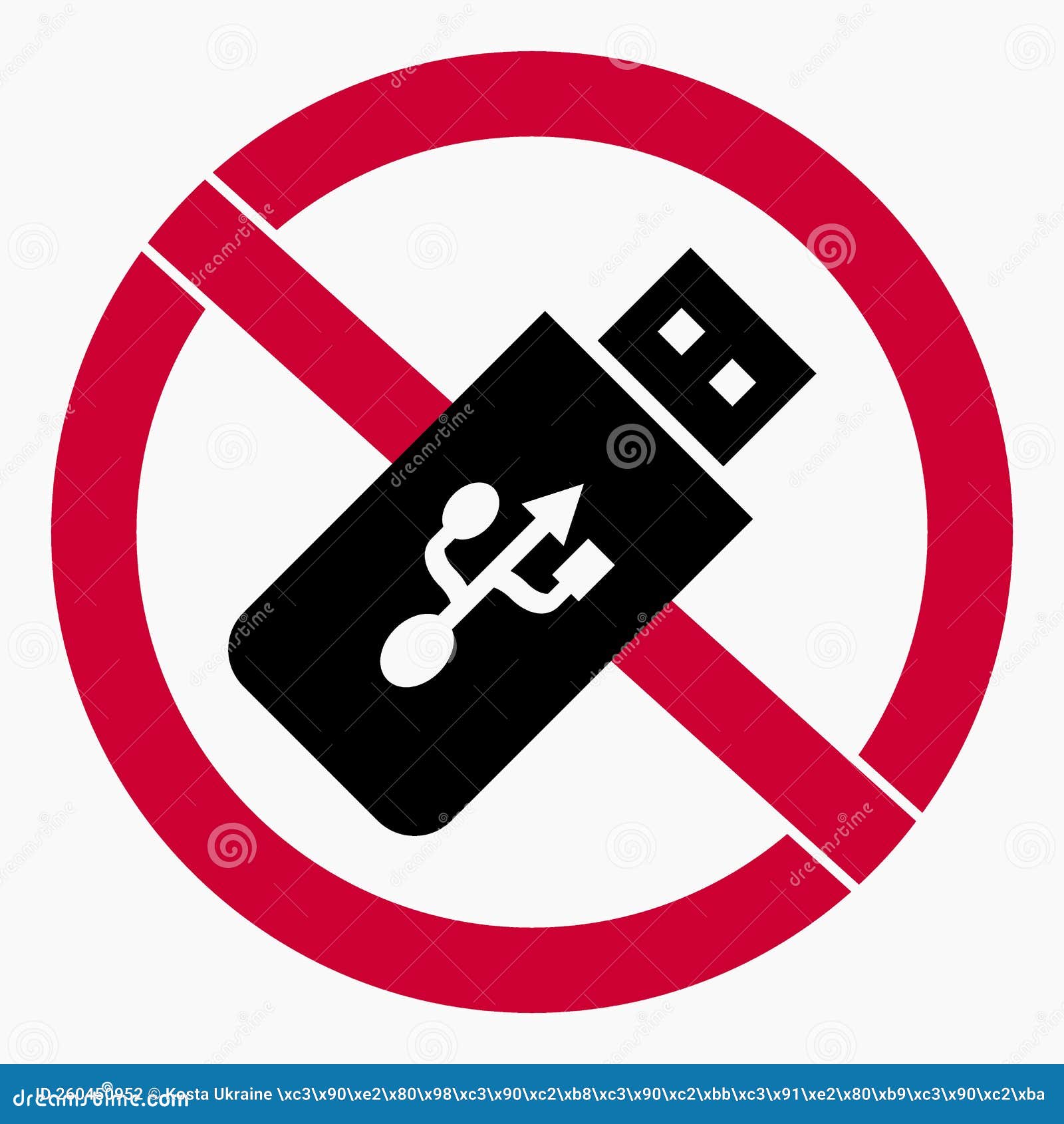 No flash drive stock vector. Illustration of isolated - 260450952