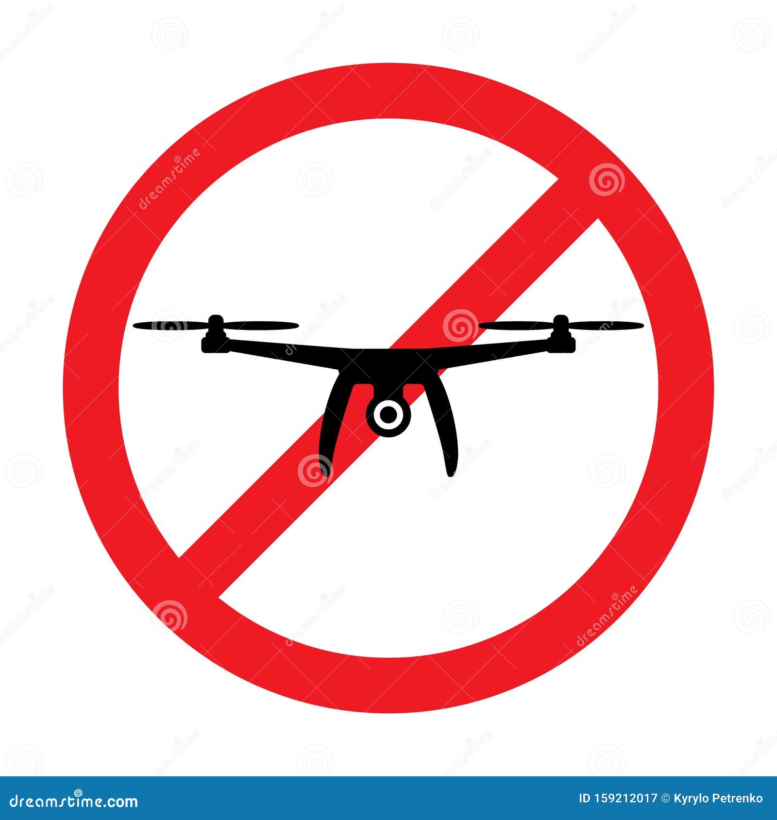 No Fly Drone Zone Warning Sign Vector Stock Illustration - Illustration ...