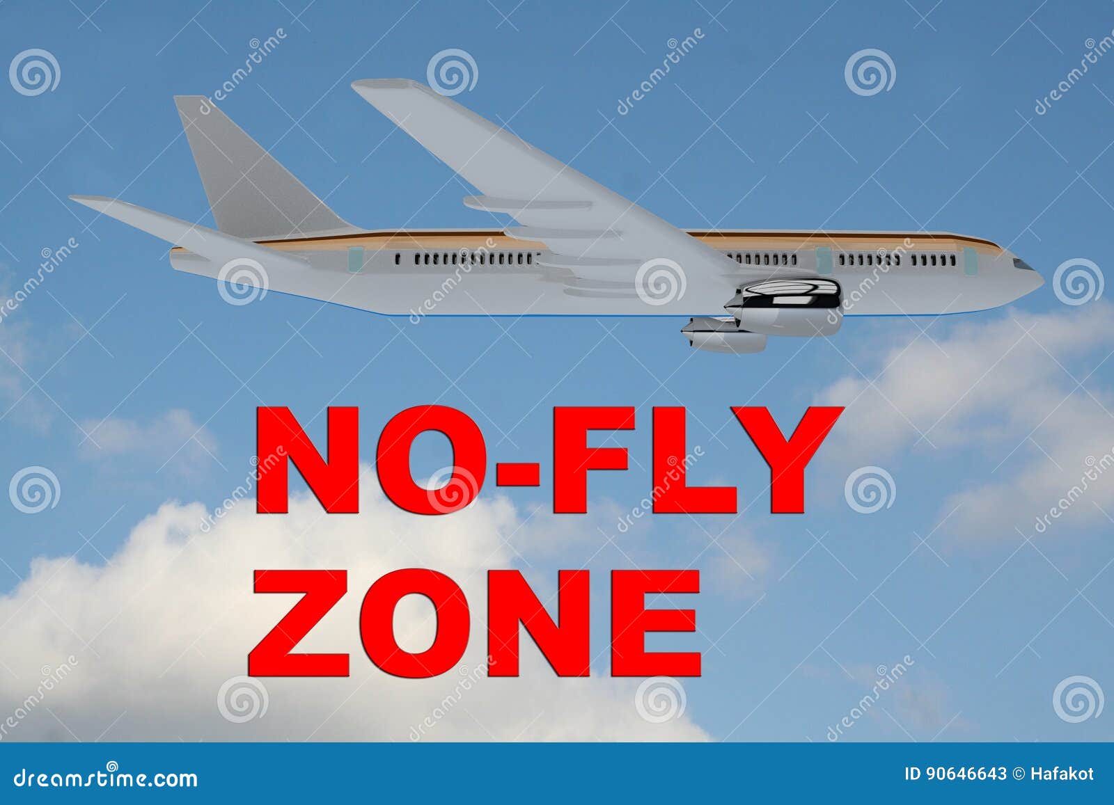 No-Fly Zone concept stock illustration. Illustration of caption - 90646643