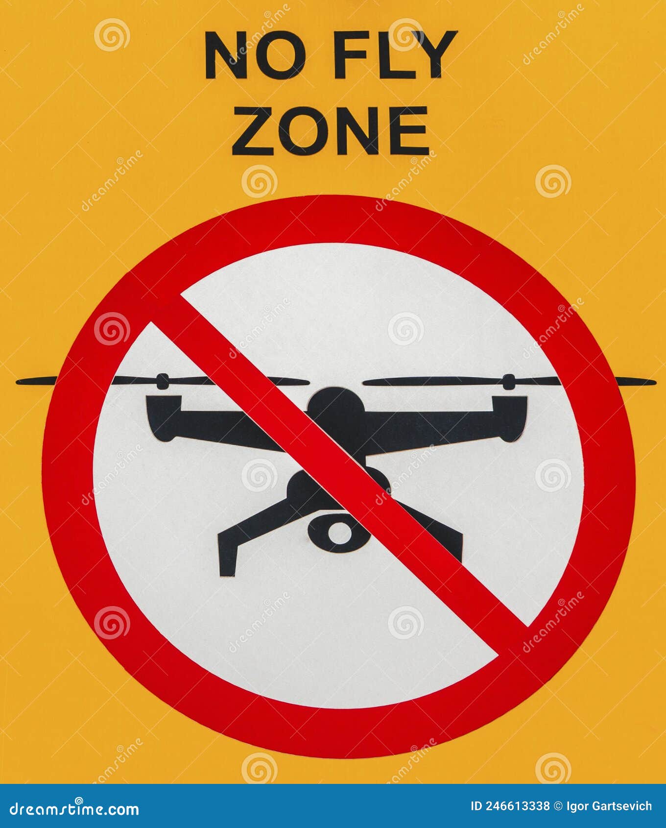 No Fly Zone Sign. No Drone Zone Sign Stock Illustration - Illustration ...