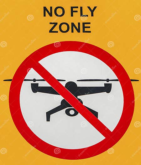No Fly Zone Sign. No Drone Zone Sign Stock Illustration - Illustration ...