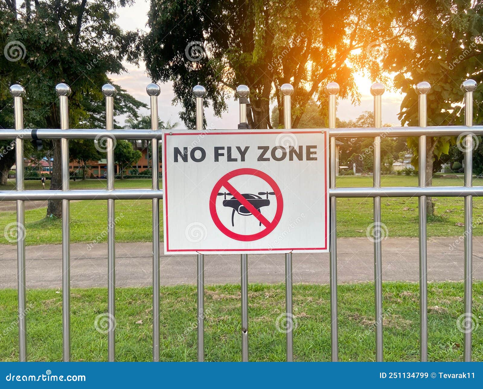 No Fly Zone Sign Drone Flight Not Allowed Stock Image Image Of Area