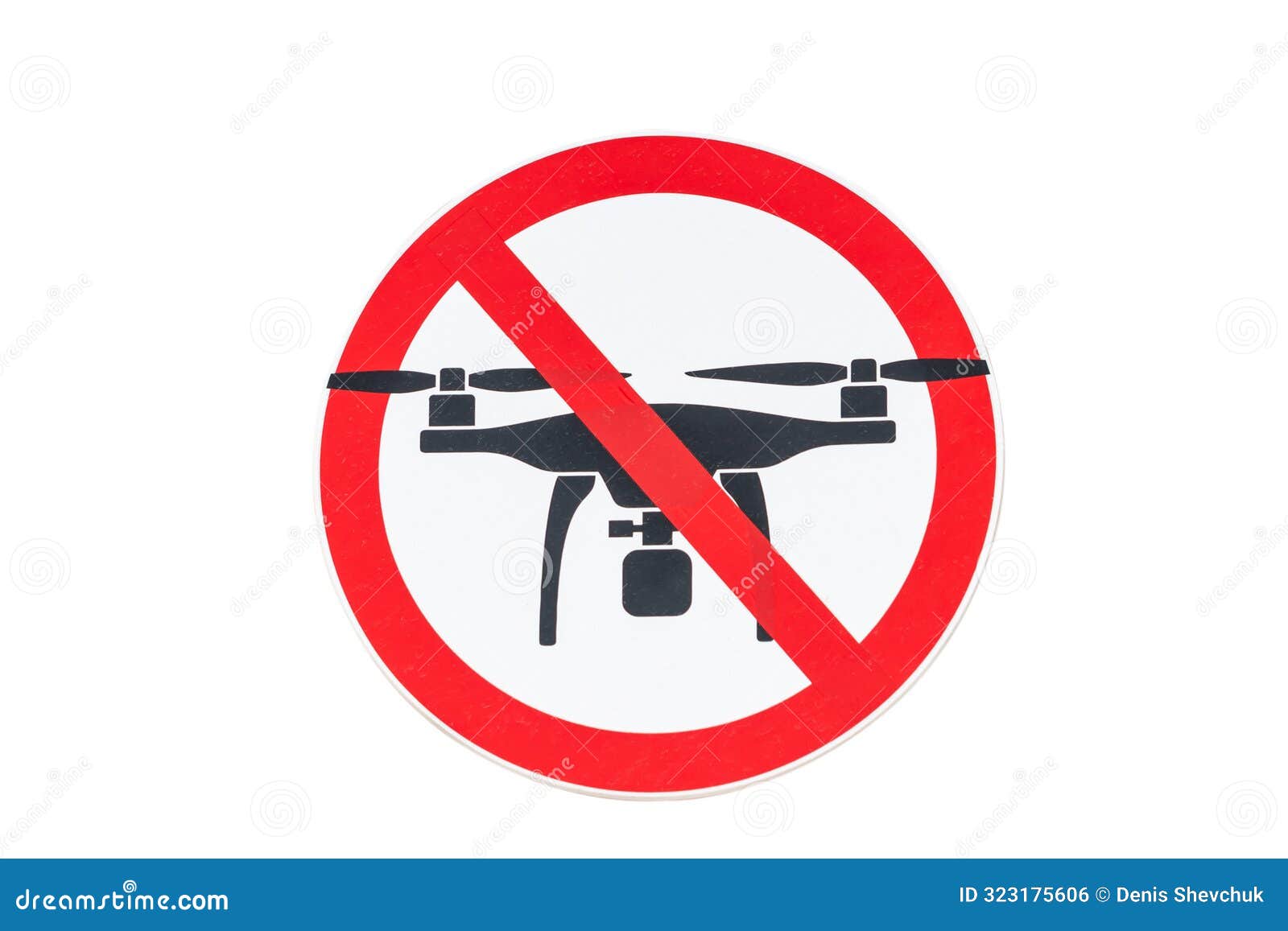 No Fly Zone Sign Prohibiting Flights of Drones. No Drone Zone Concept ...