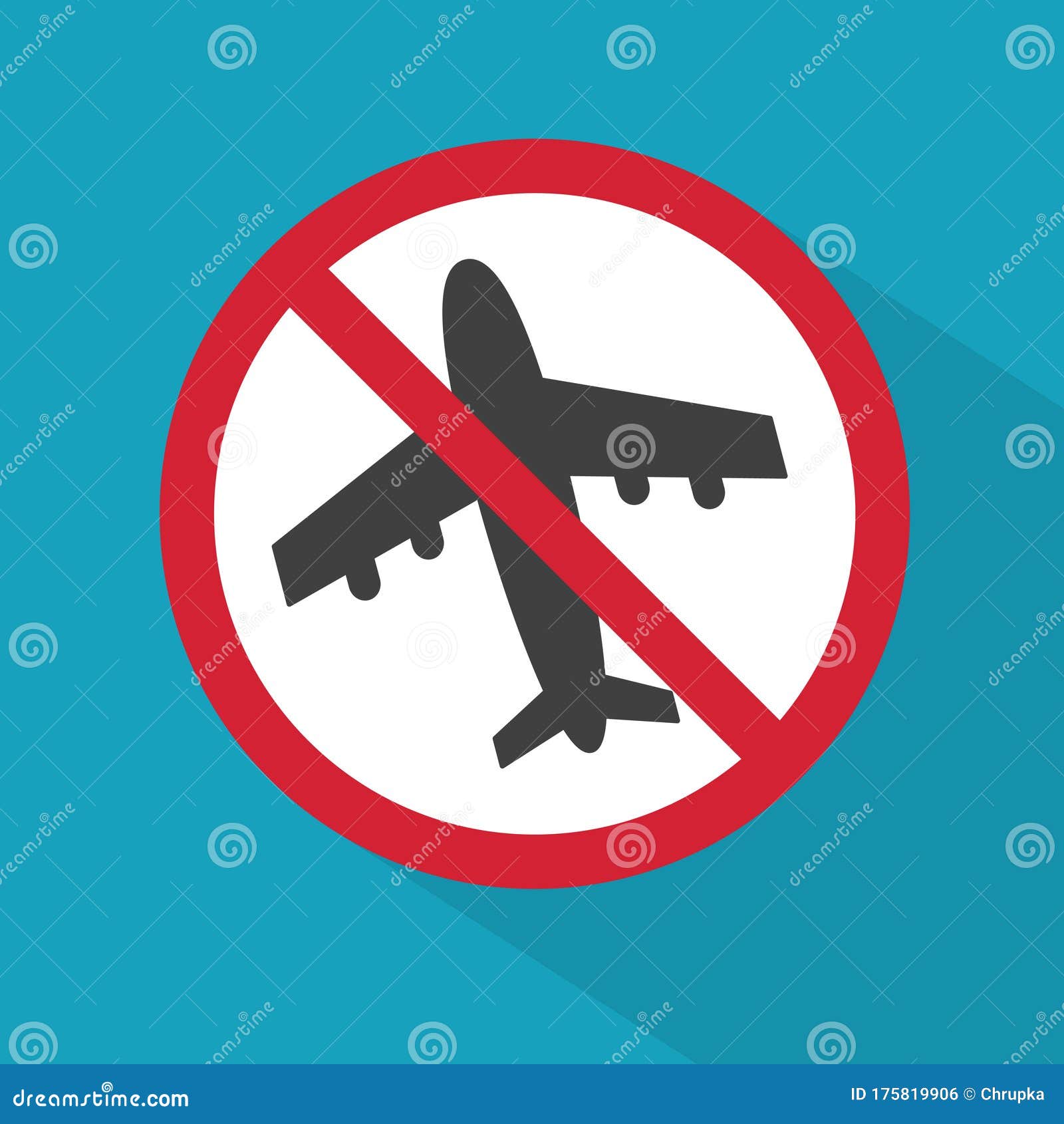 No flying sign stock vector. Illustration of transport - 175819906