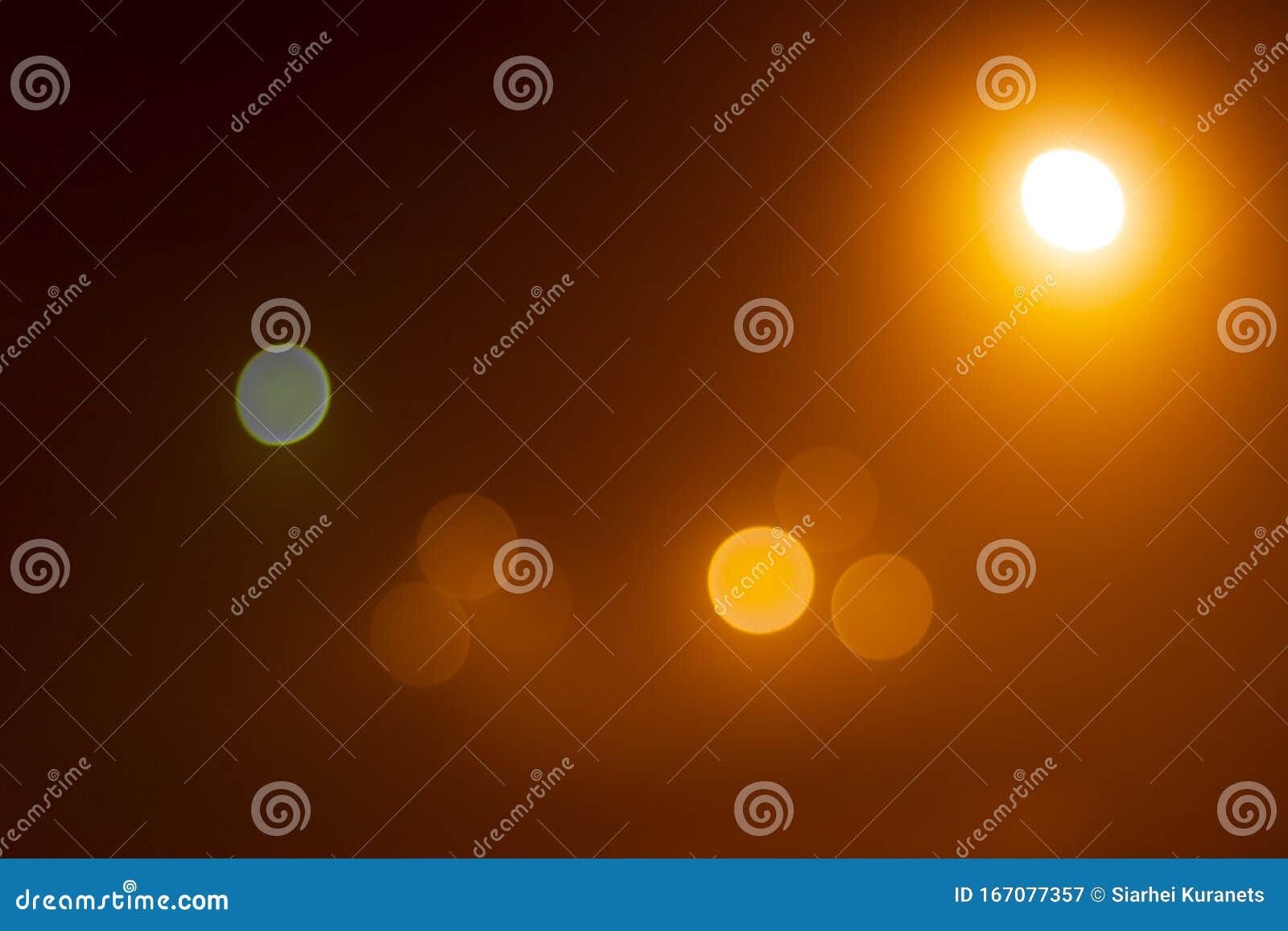 No Focus, Black Background. Lights, Garland. Single Color Stock Image ...