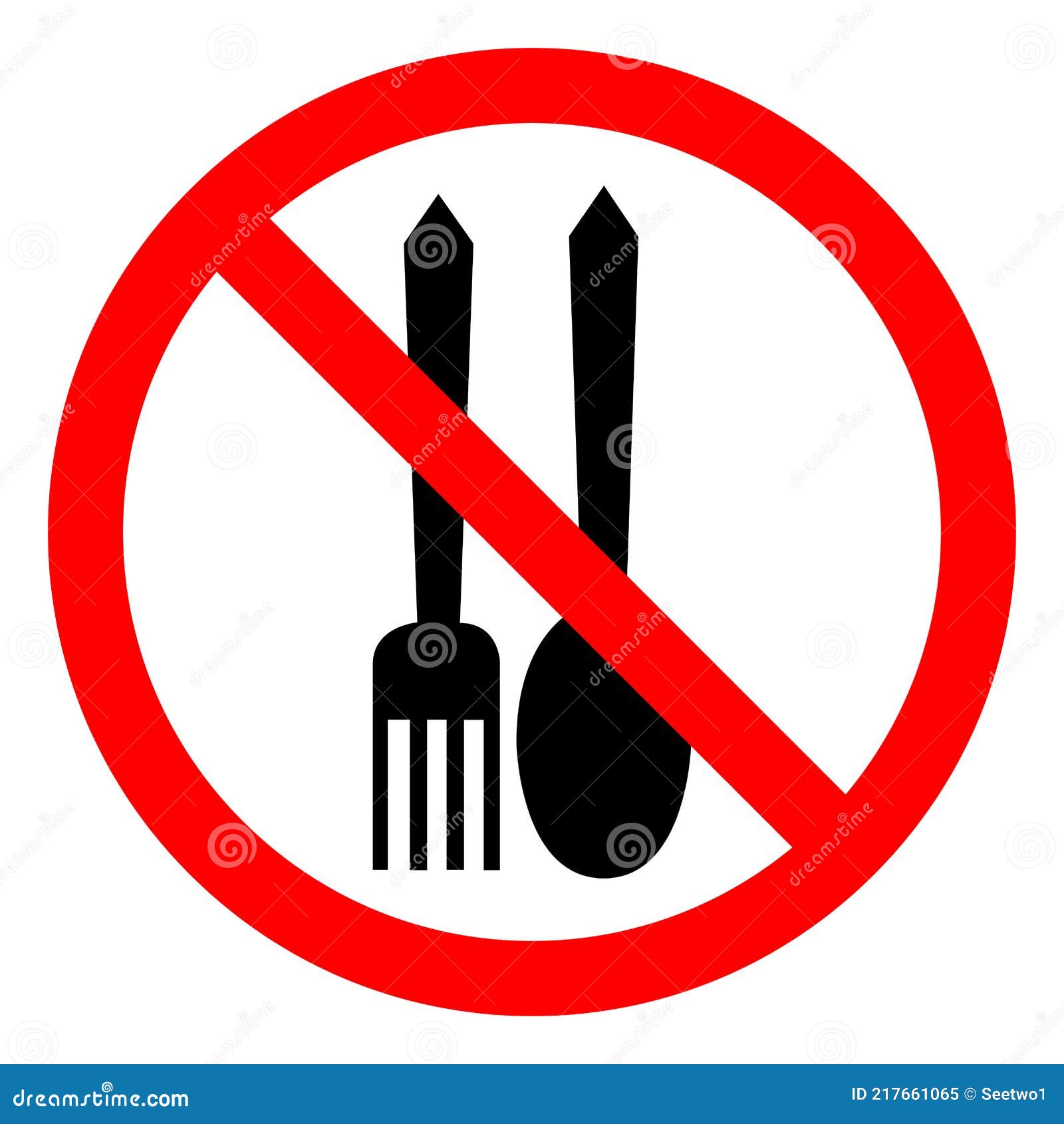 No Food Allowed Prohibition Sign. No Symbol Isolated On White. Vector ...