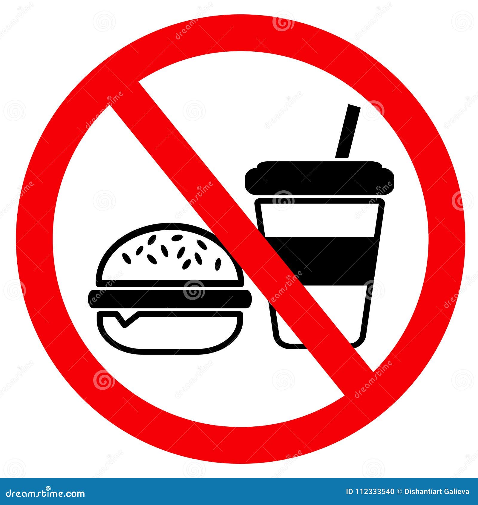 No food icon stock illustration. Illustration of stop - 112333540