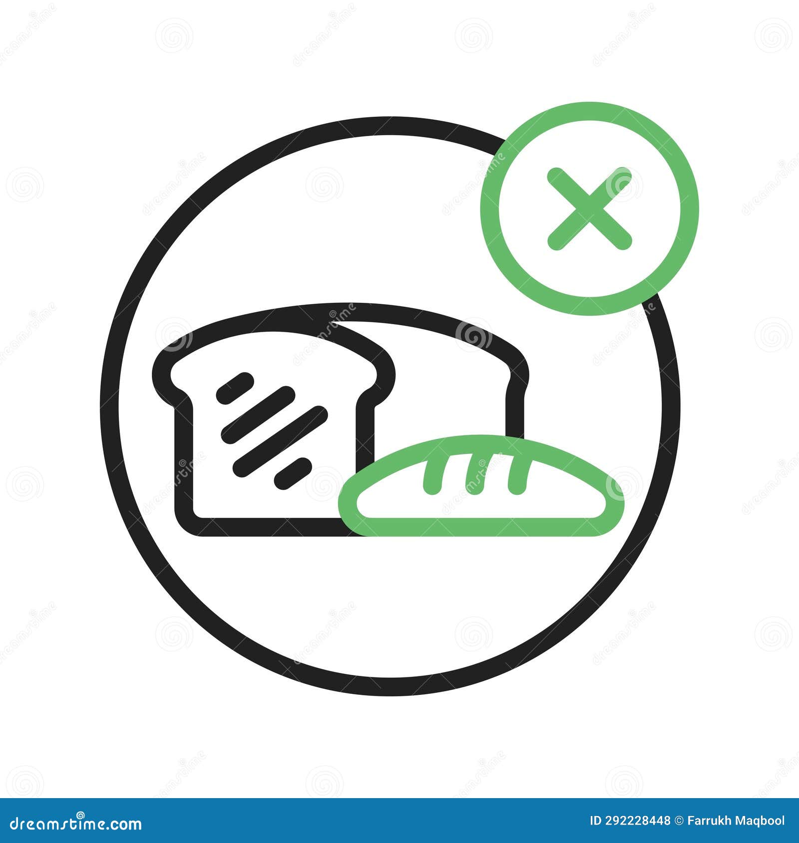 No Food icon vector image. stock vector. Illustration of line - 292228448