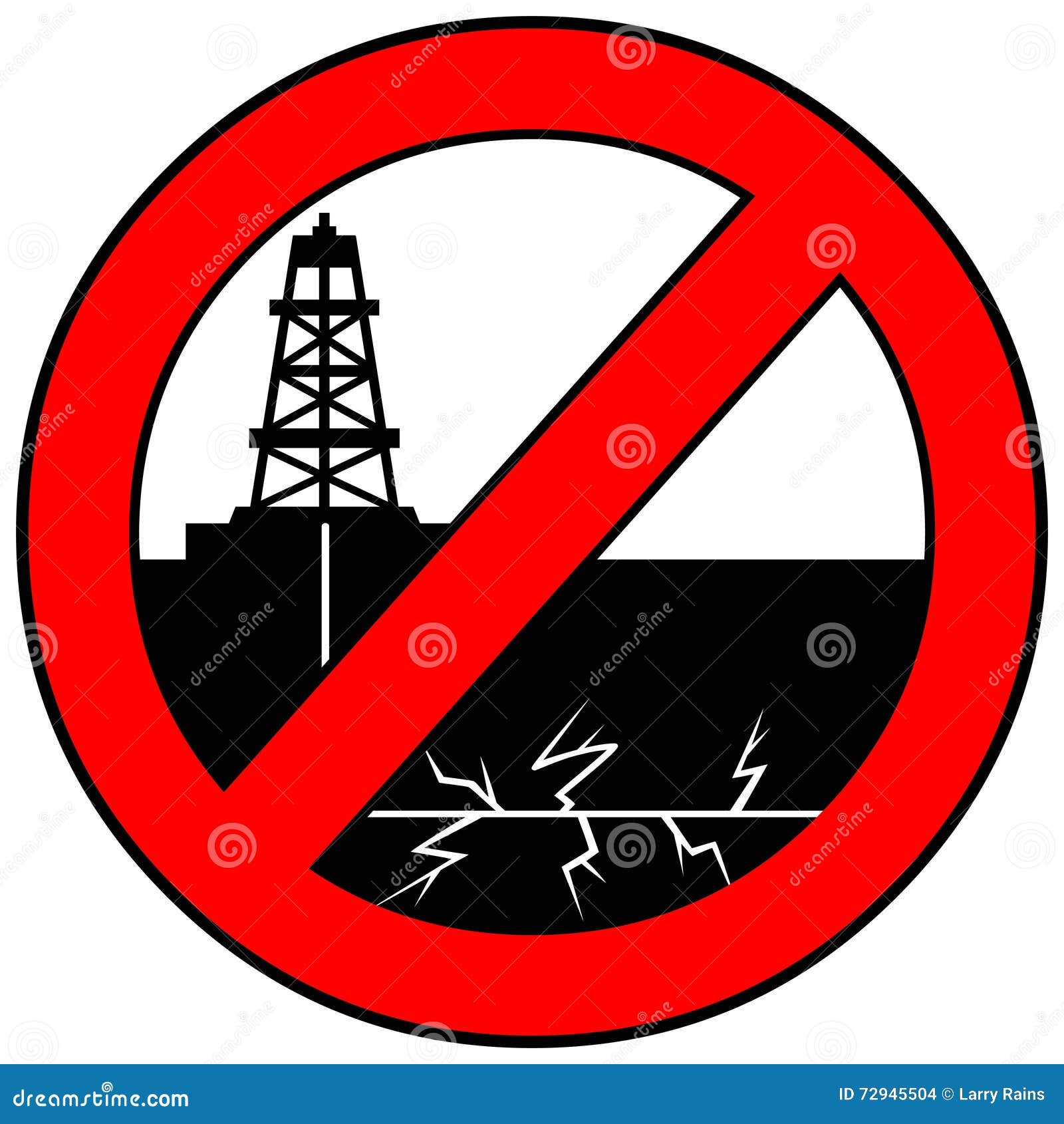 No Fracking stock vector. Illustration of warning, fracking - 72945504