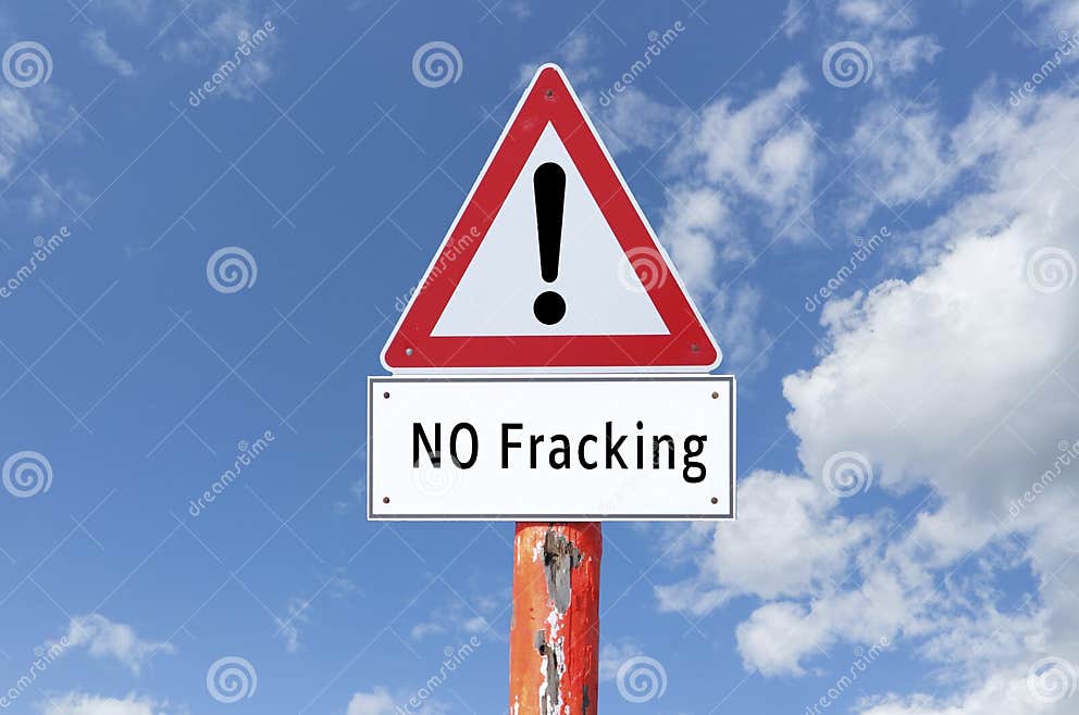 No Fracking Warnsign Symbolic Shield Stock Image - Image of painting ...