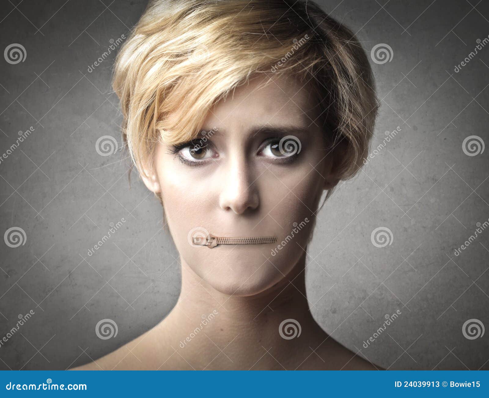 No freedom of speech stock image. Image of young, mouth - 24039913