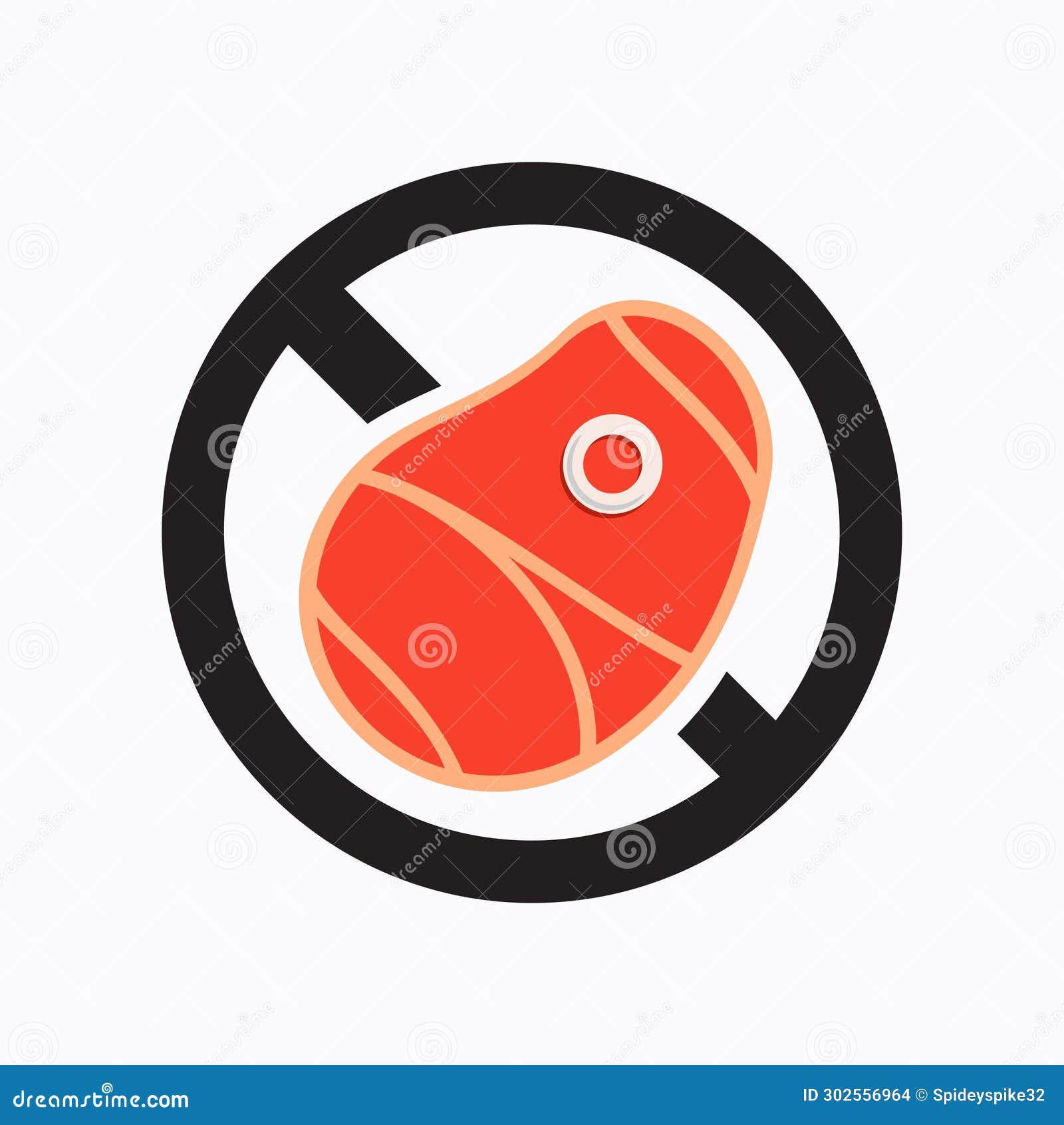 No Fresh Meat Allowed. Isolated Vector Illustration Stock Illustration ...