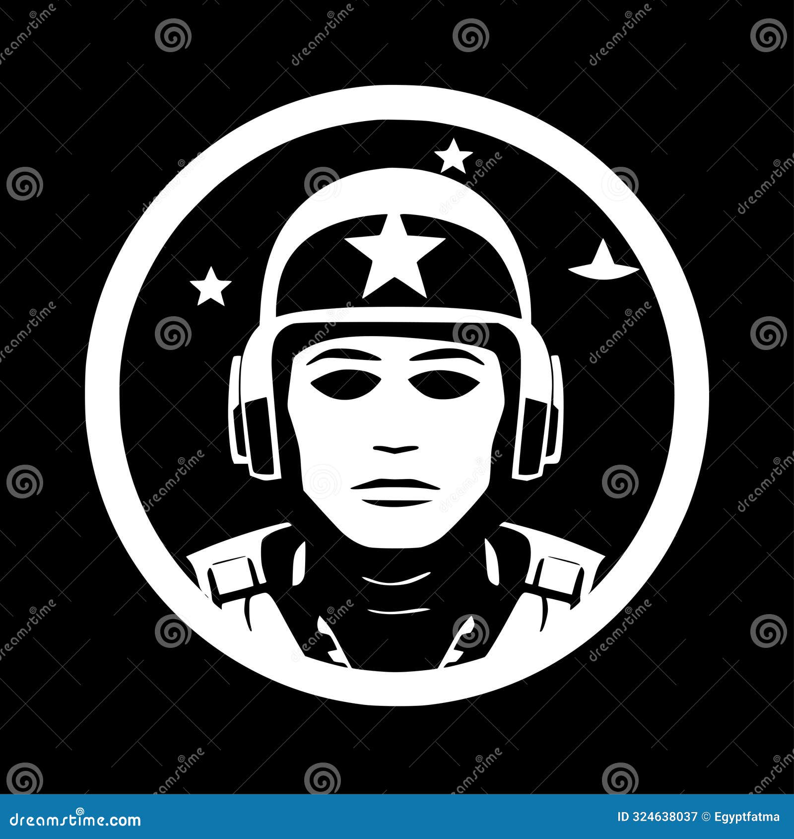 Military - Minimalist and Flat Logo - Vector Illustration Stock ...