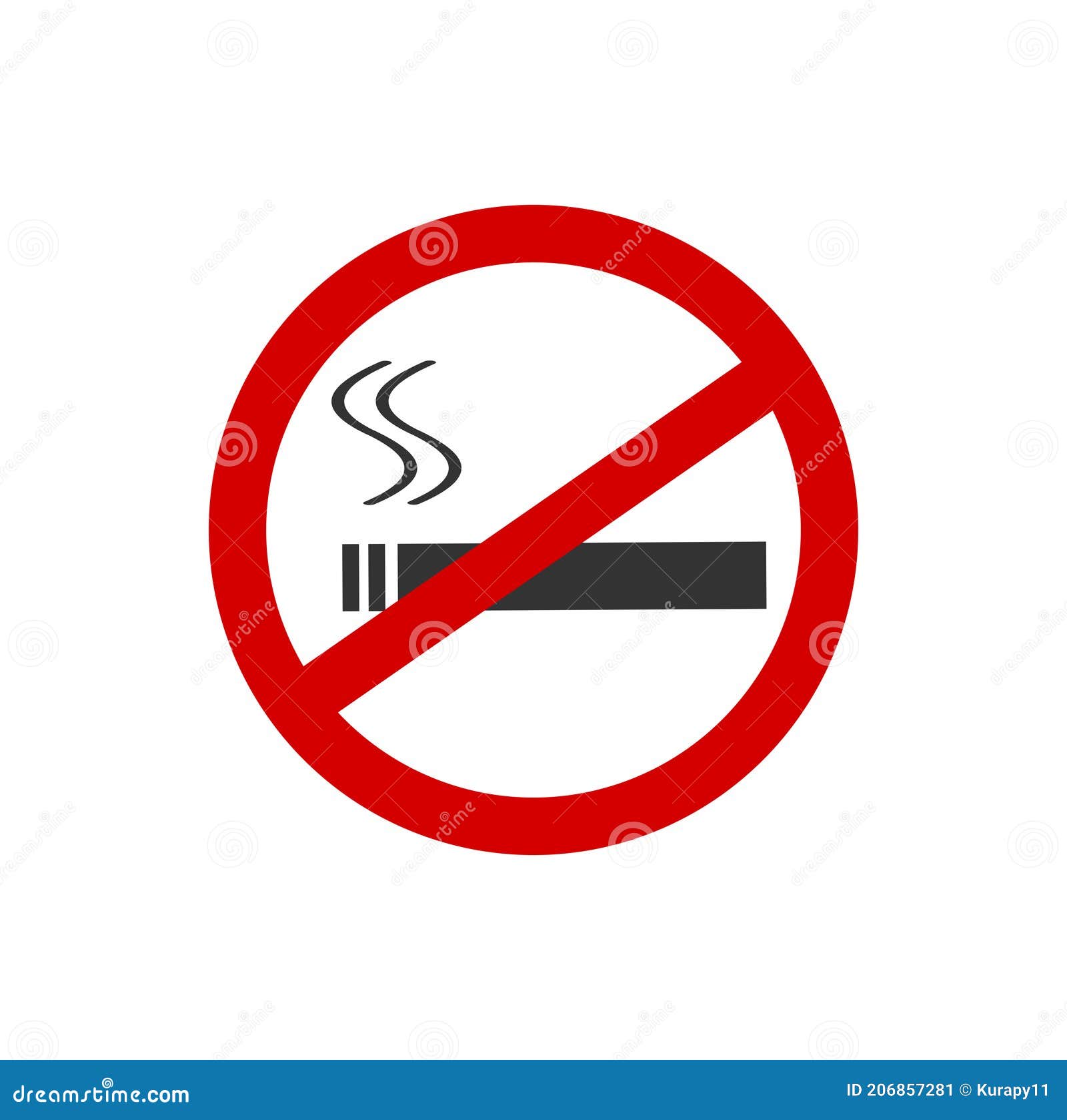 No fumar signo en blanco. stock de ilustración. Ilustración de alerta ...