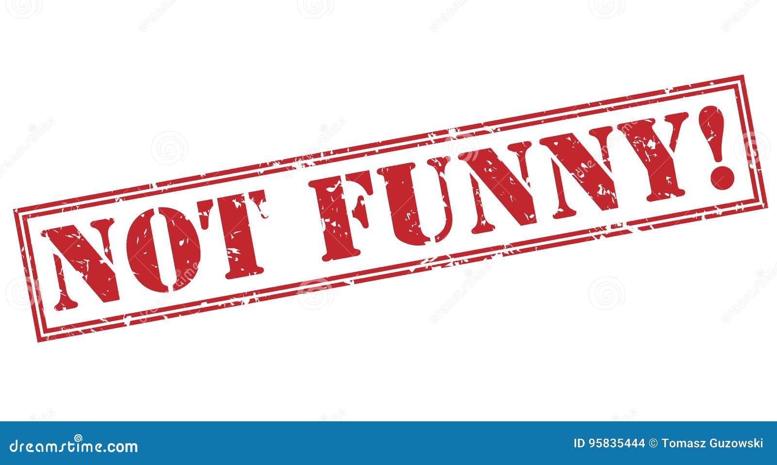 No Funny Stamp on White Background Stock Illustration - Illustration of ...