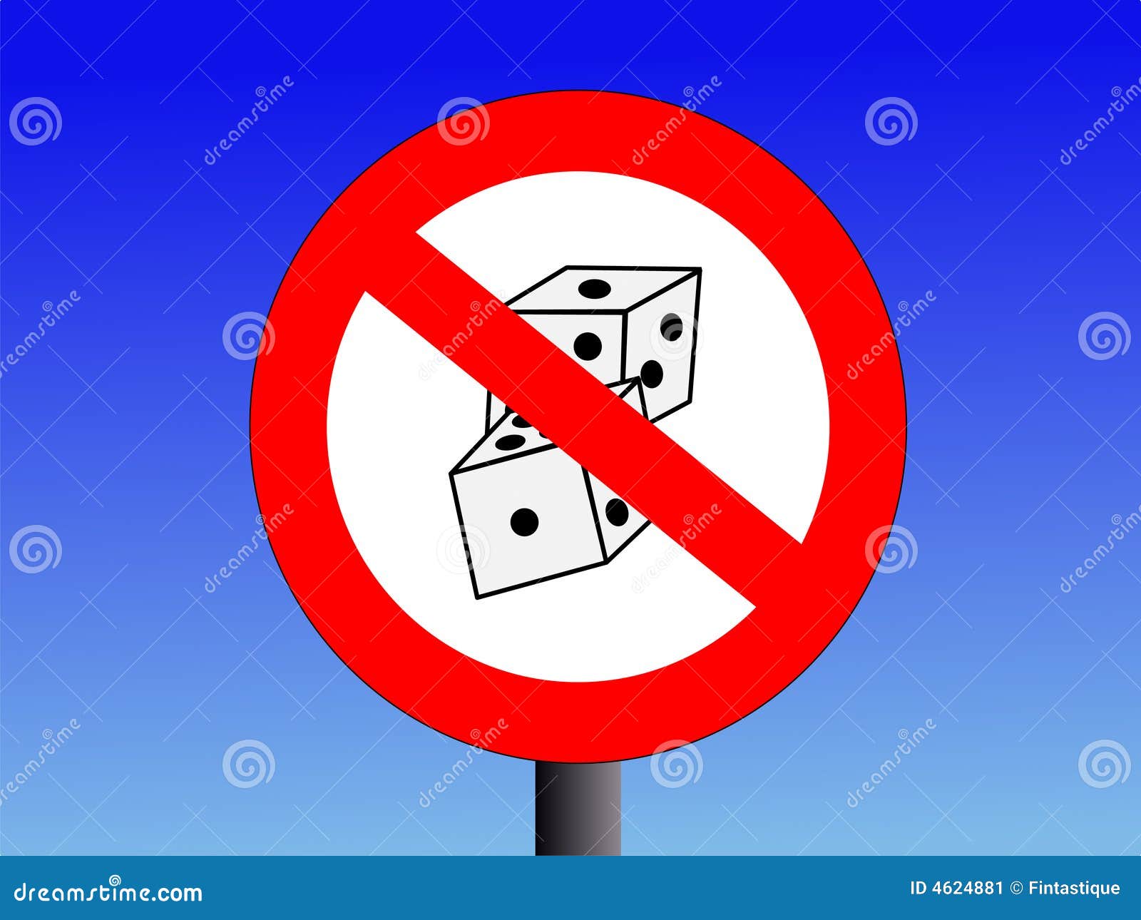No gambling sign stock vector. Illustration of prohibited - 4624881