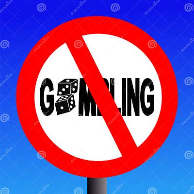 No gambling sign stock vector. Illustration of forbidden - 5099436