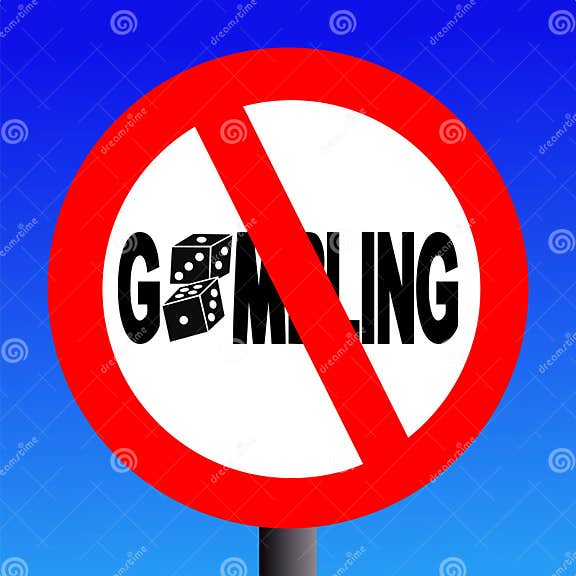 No gambling sign stock vector. Illustration of forbidden - 5099436