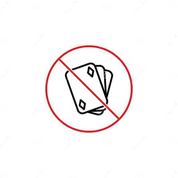 No Gambling Sign on White Background Stock Illustration - Illustration ...