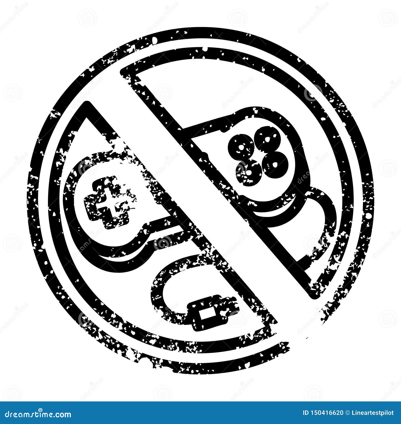 No Ban Gaming Game Controller Console Icon Sign Symbol Clip Art Graphic ...