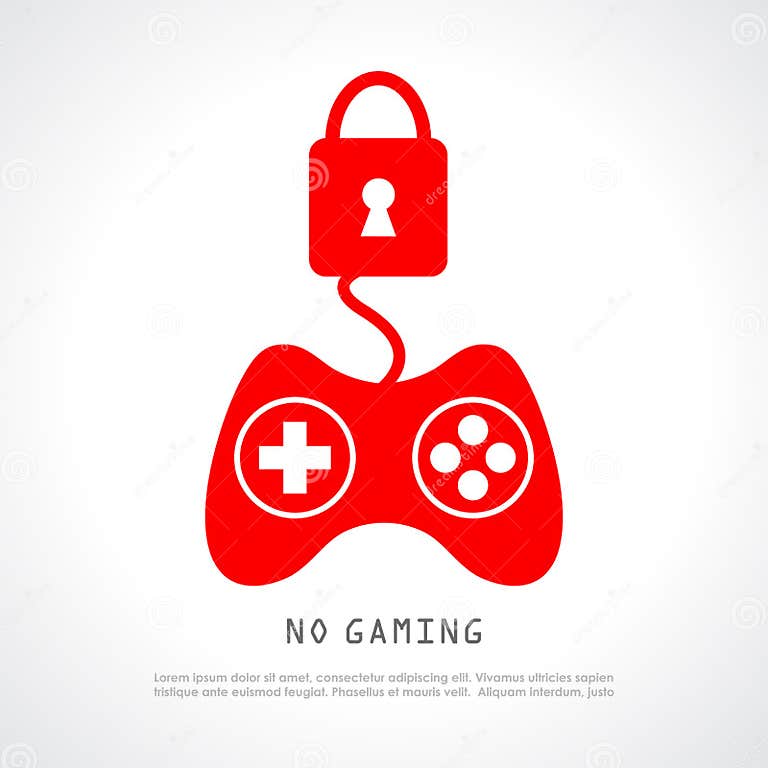 No gaming stock vector. Illustration of icons, gamer - 31087312