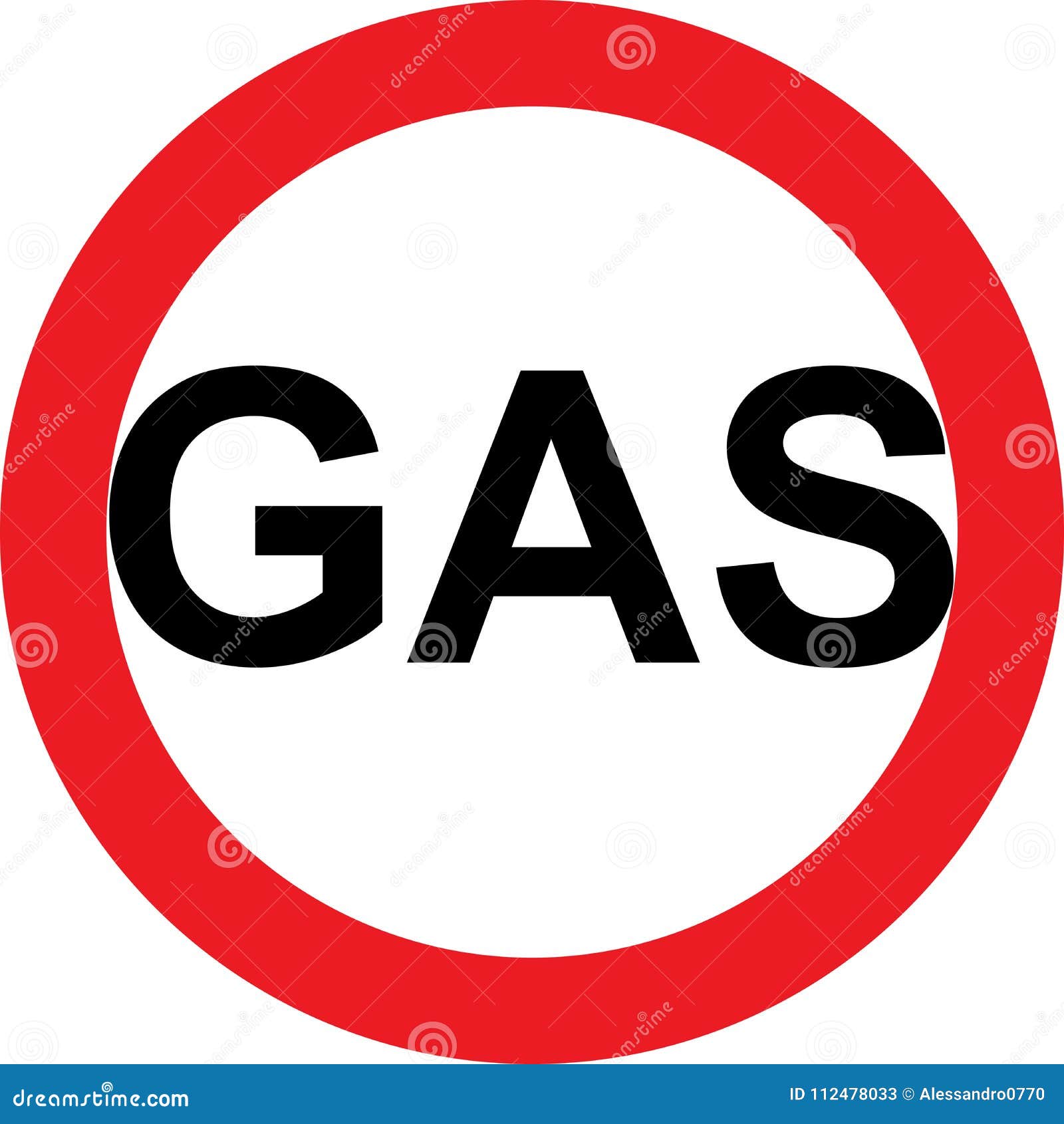 No gas sign stock illustration. Illustration of black - 112478033