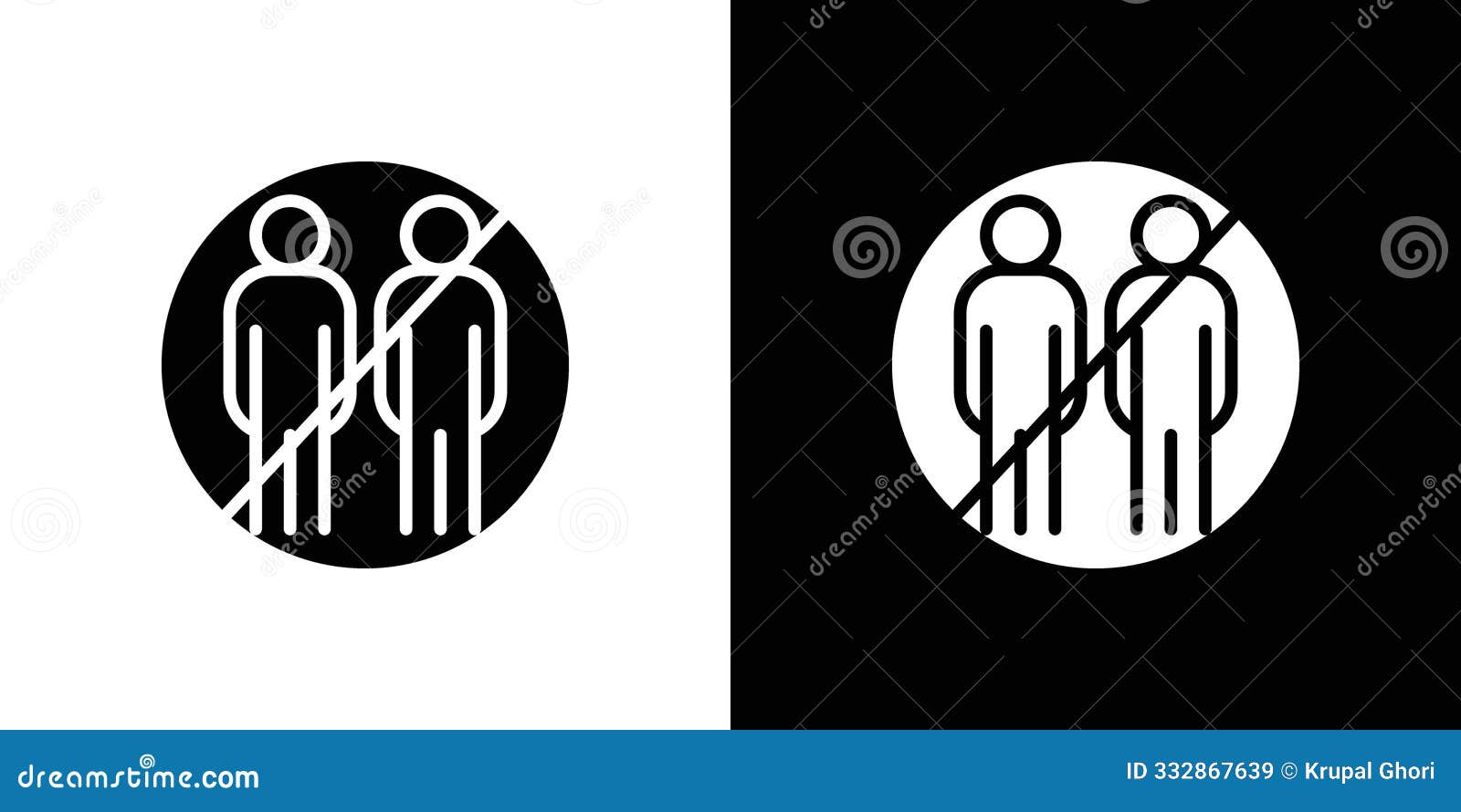 No Gathering Icon Logo Set Vector Stock Vector - Illustration of ...