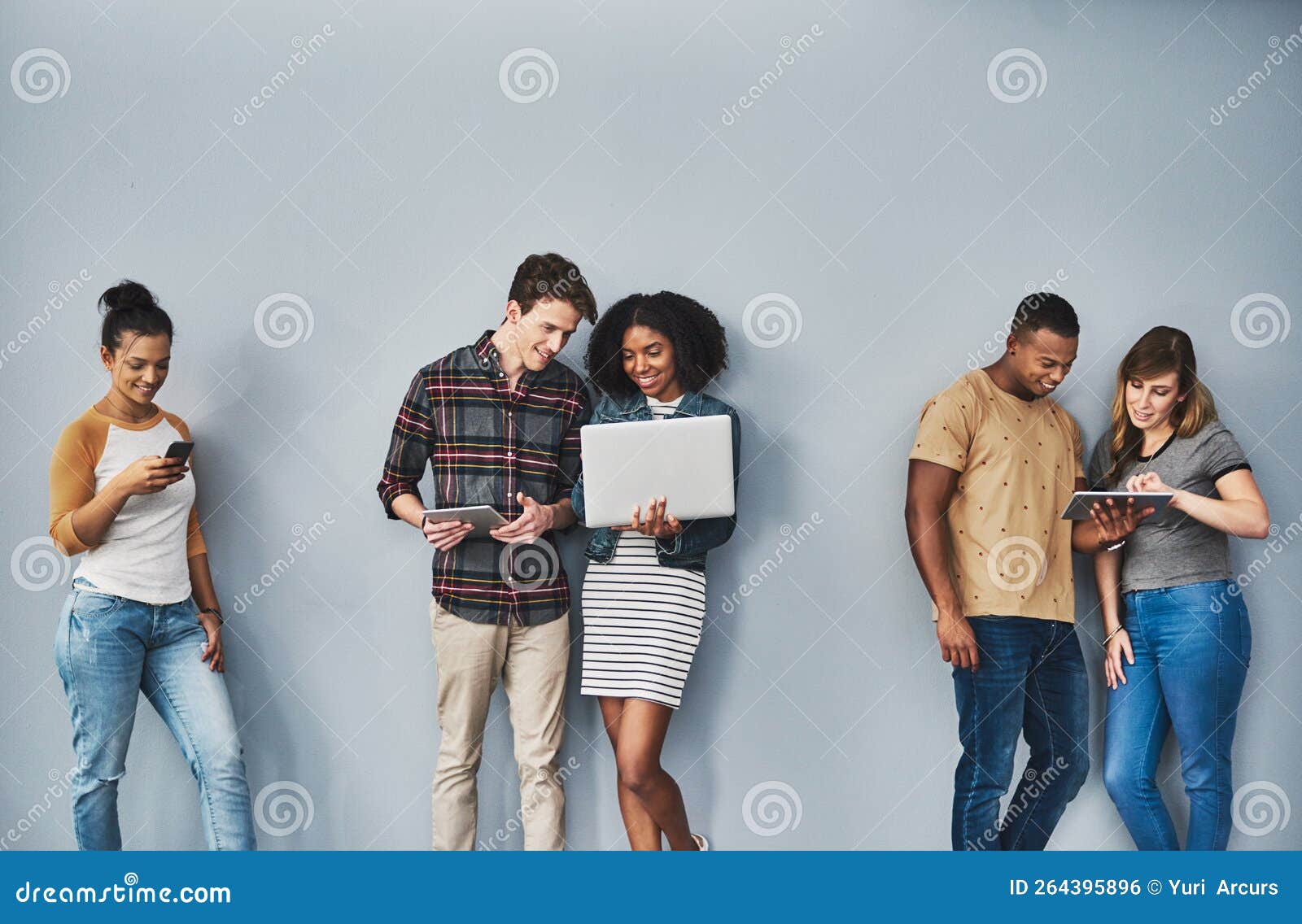 No Generation Uses Technology More Than the Millennials. Studio Shot of ...