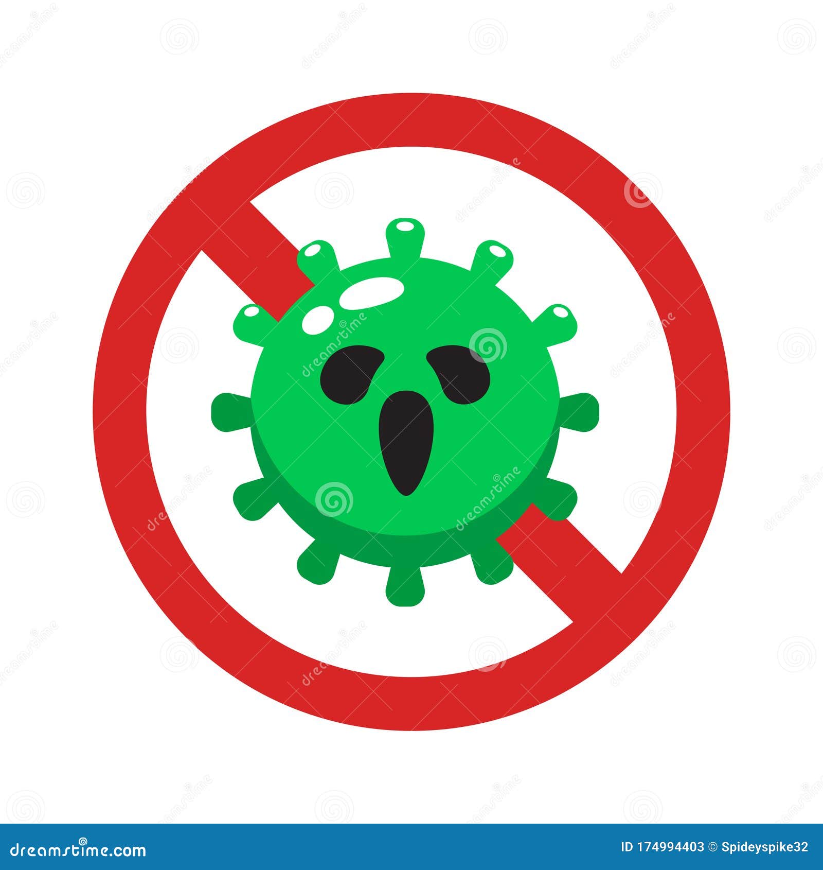 No Germ Allowed. Isolated Vector Illustration Stock Vector ...