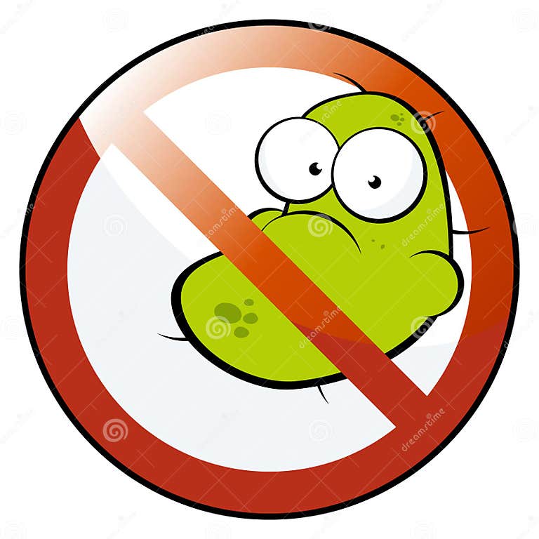 No germs allowed stock vector. Illustration of prohibited - 10911473