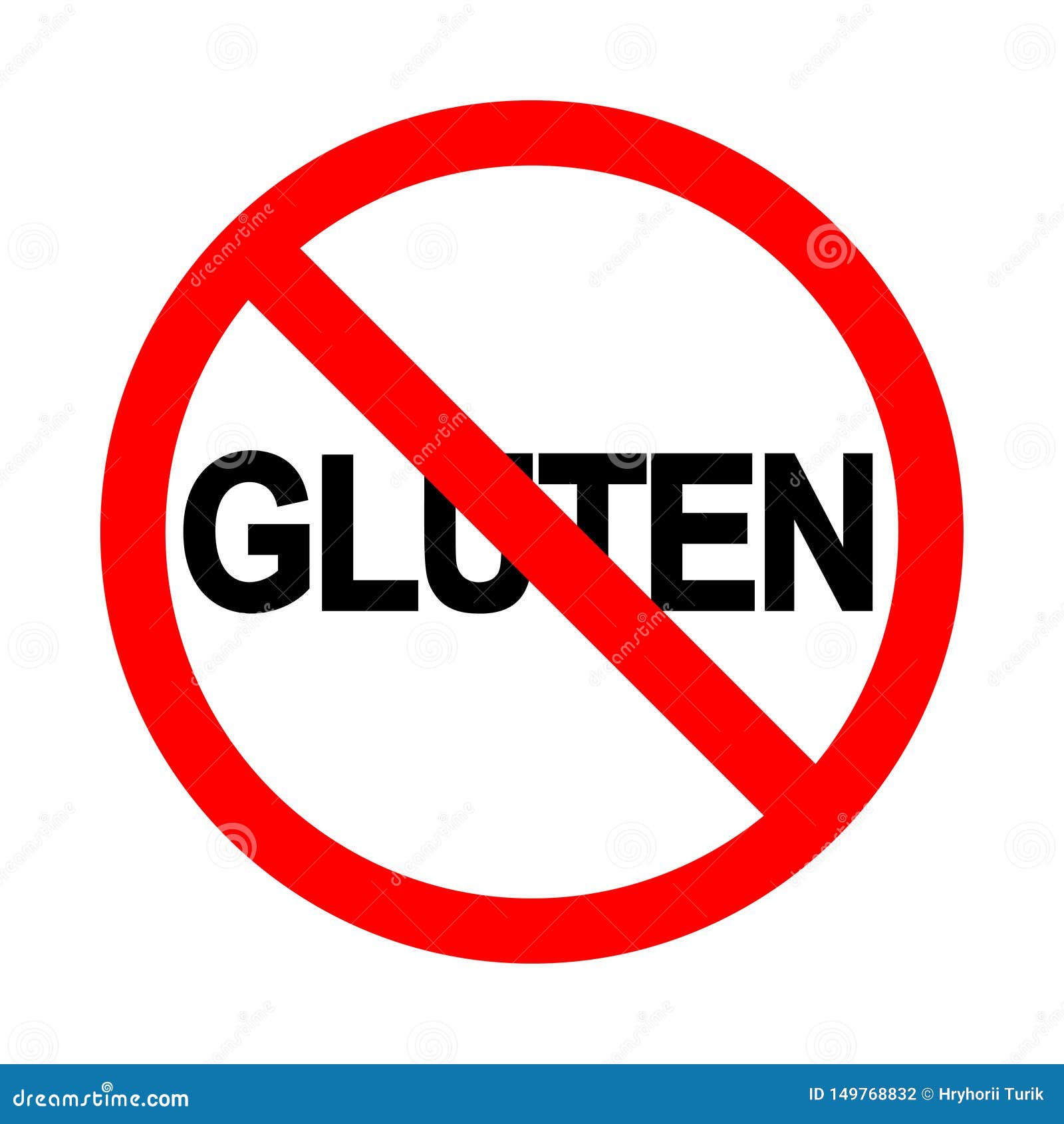 No Gluten Sign, Gluten Free Symbols. Bright Warning Icon, Restriction ... No Gluten Sign, Gluten Free Symbols. Bright Warning Icon, Restriction ...
