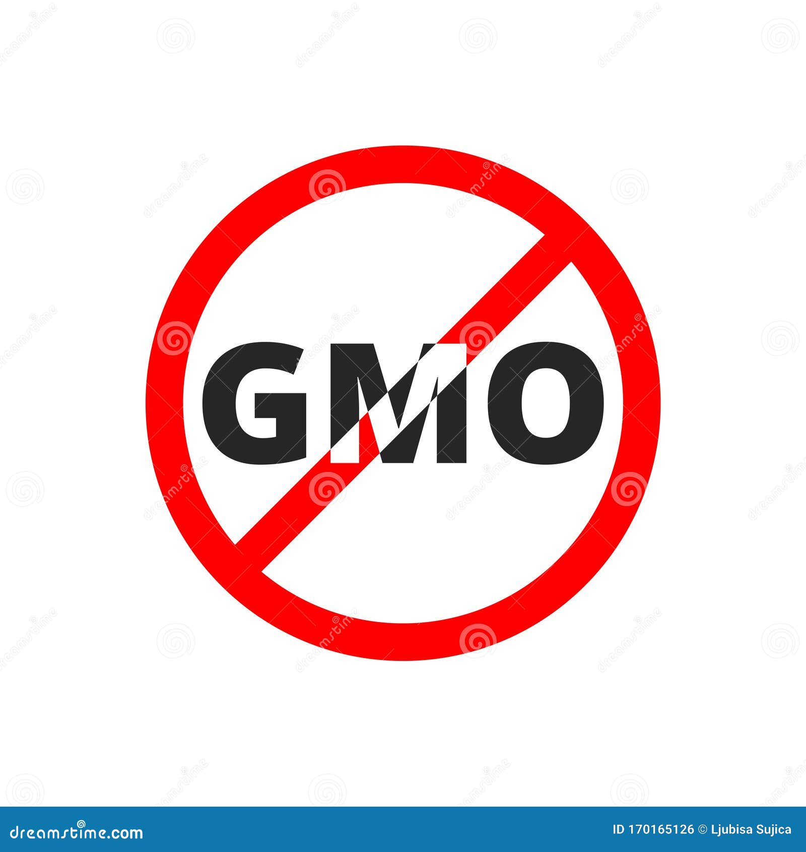 No GMO Sign - Vector Illustration Stock Vector - Illustration of ...