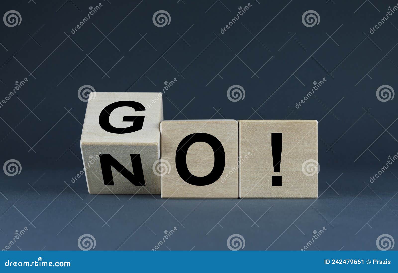 No or Go Choice. the Cubes Form the Expression No or Go Stock Image ...